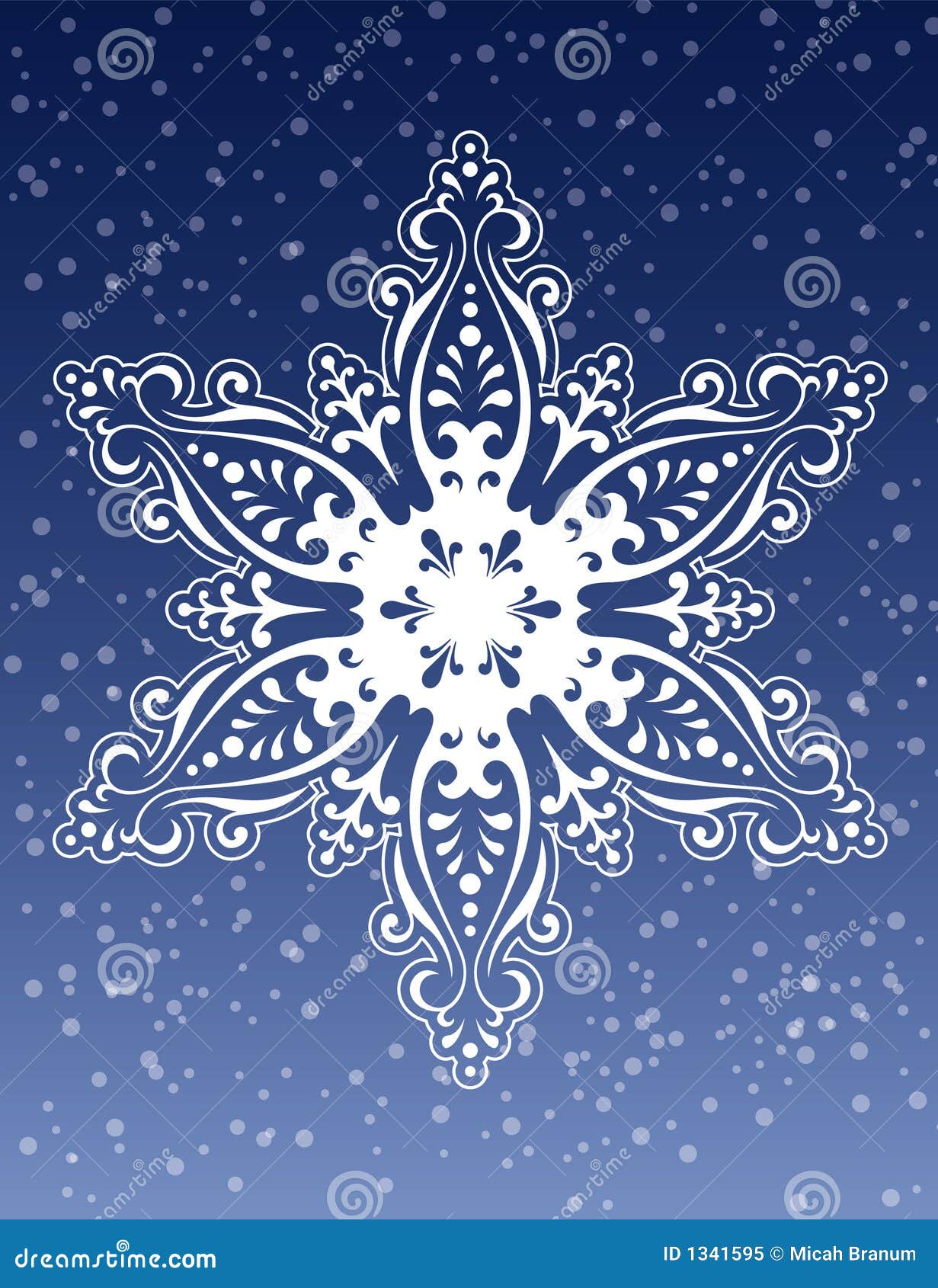 Decorative Snowflake Ornament Vector Stock Vector - Illustration of ...