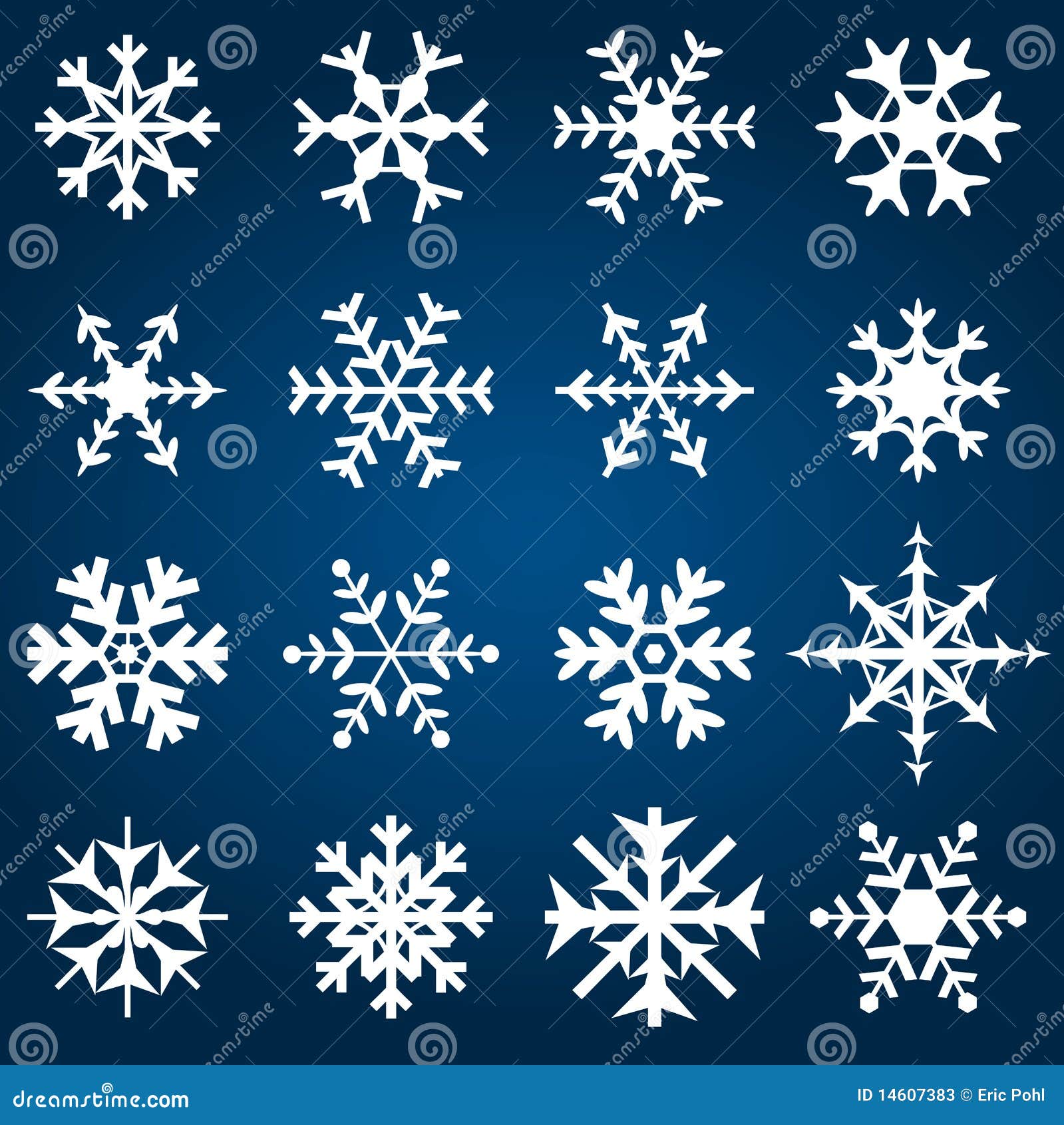 Decorative Snowflakes Vector Illustration Stock Vector - Illustration ...