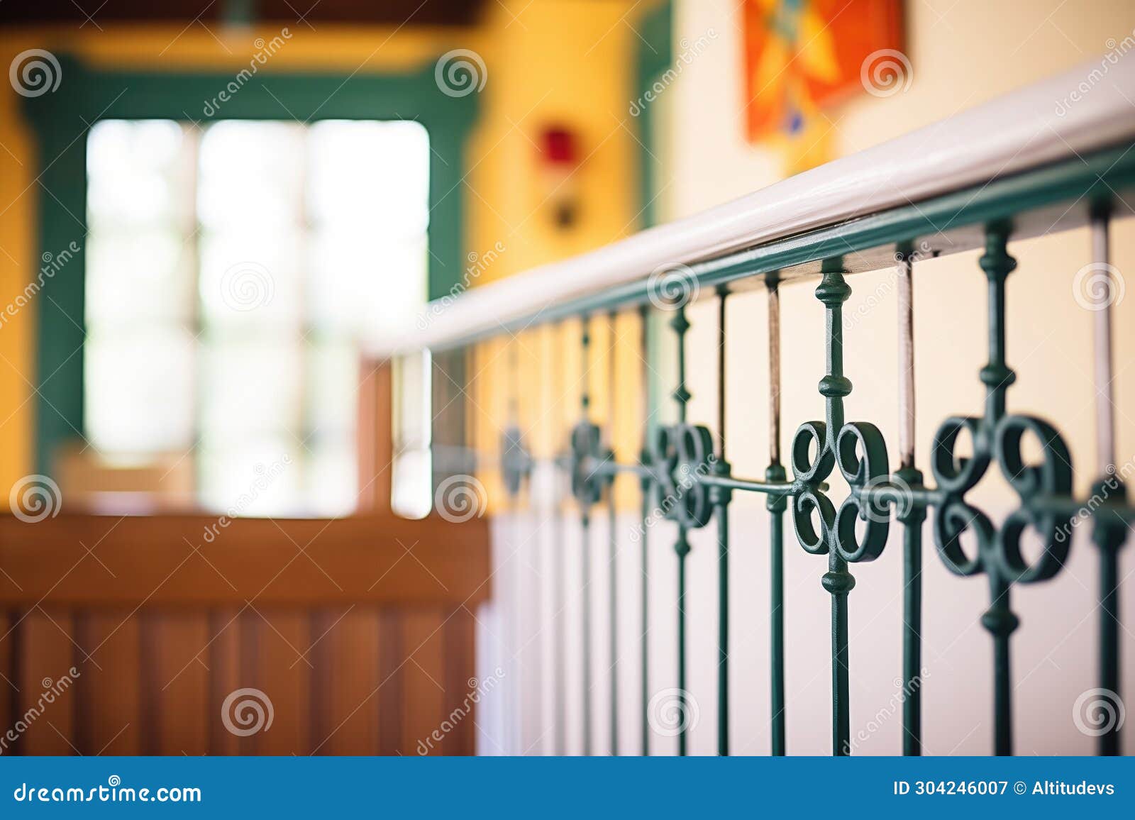 Decorative Spanish Revival Railing Stock Image - Image of railing ...