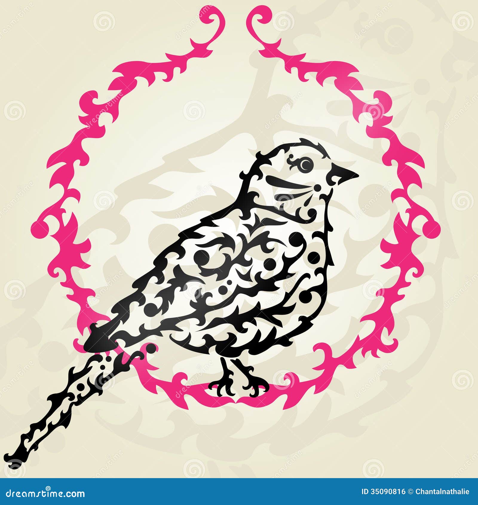 Decorative sparrow stock illustration. Illustration of decoration ...