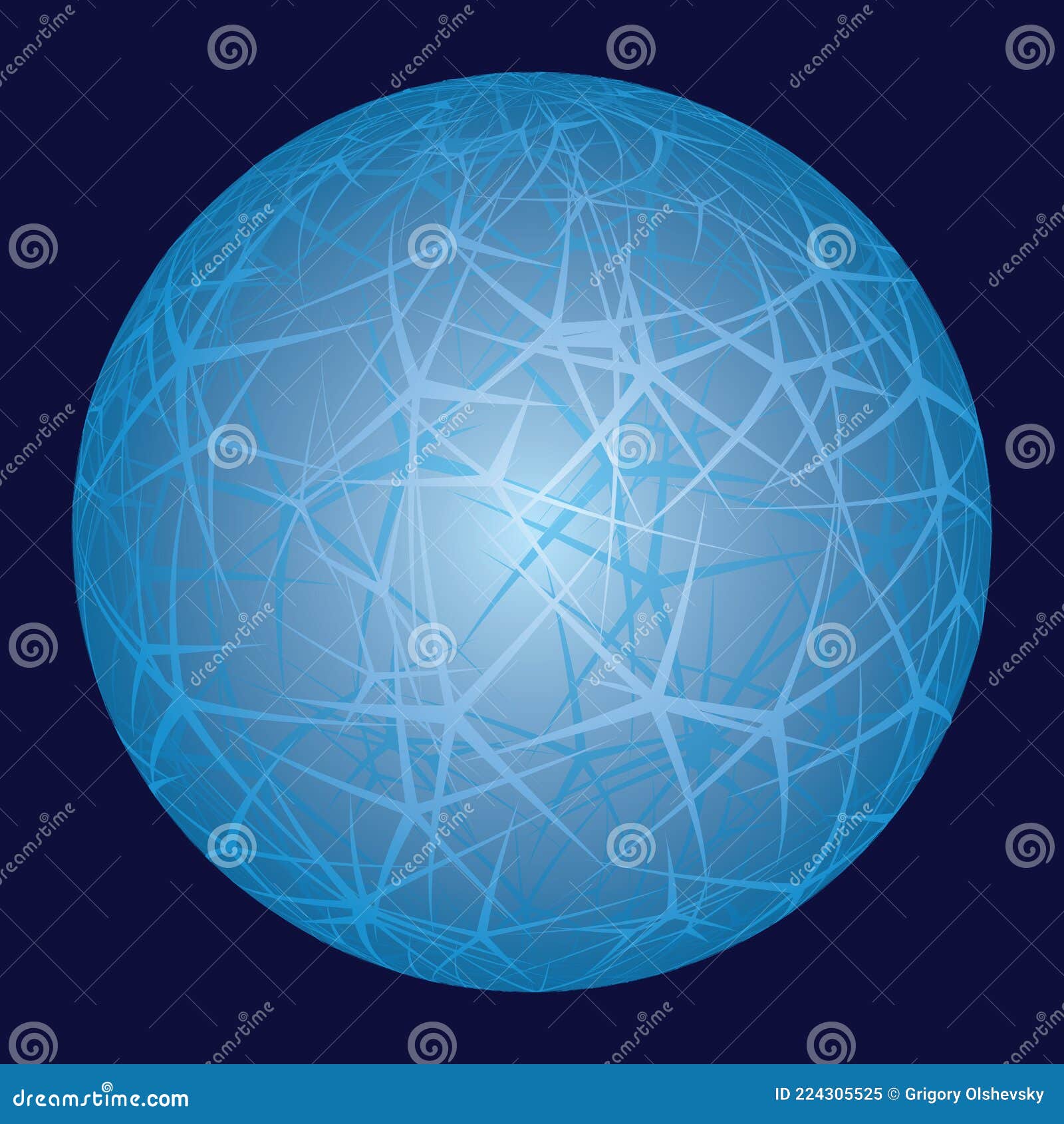 Decorative Sphere. Abstract Round Striped Design Element Stock Vector ...