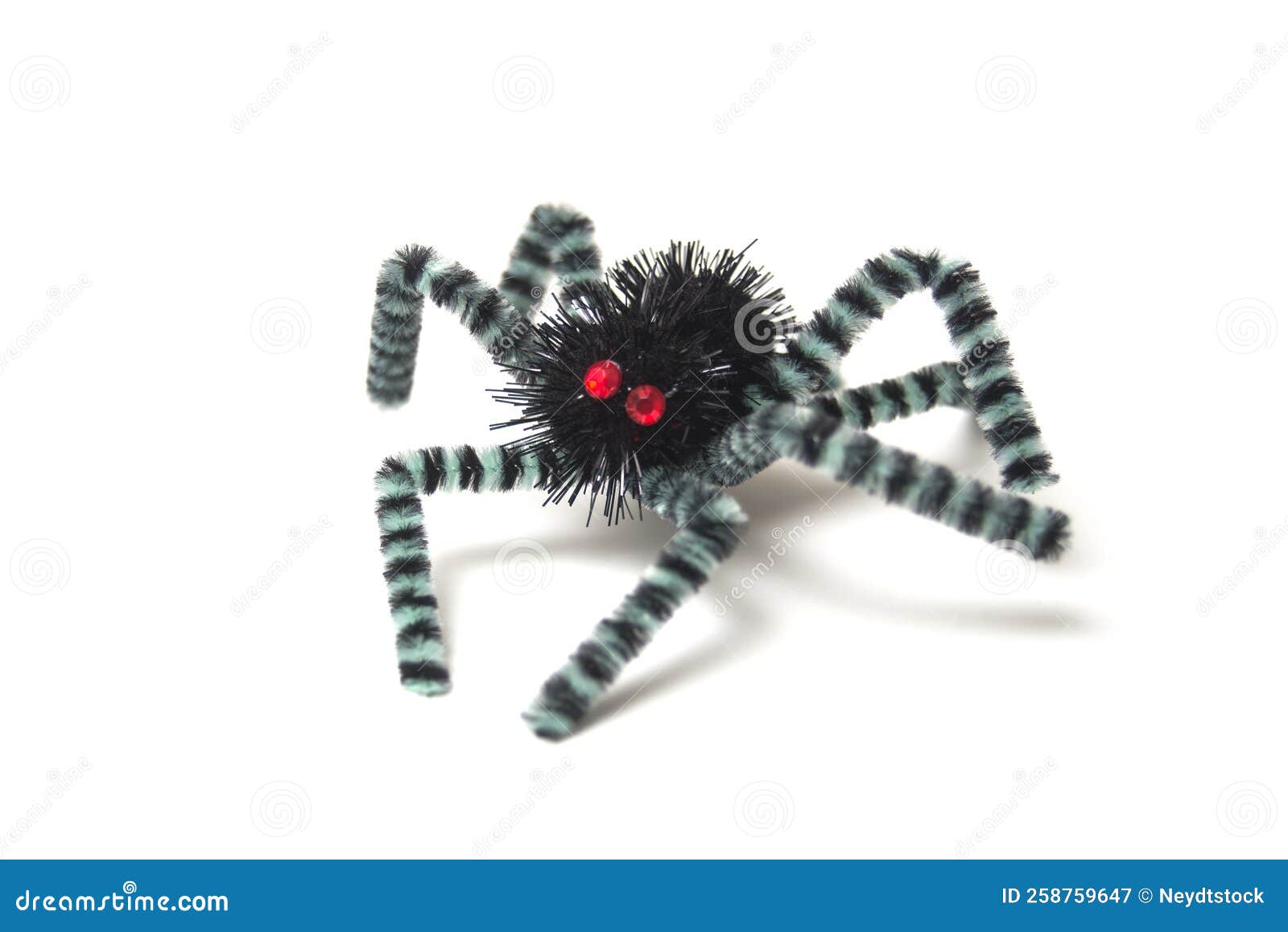 Decorative Spider for Halloween Decoration on White Background Stock ...