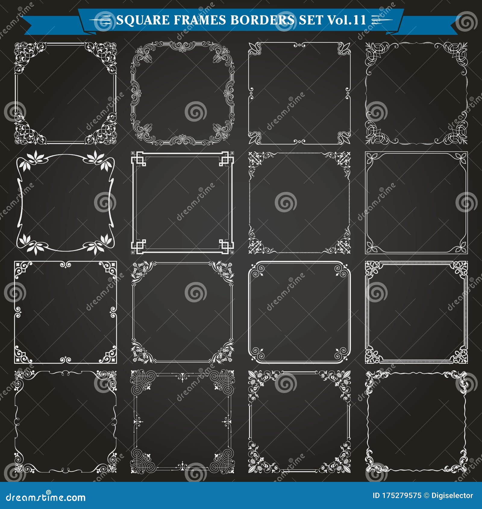 Decorative Square Frames And Borders Set 10 Vector | CartoonDealer.com ... Decorative Square Frames And Borders Set 10 Vector | CartoonDealer.com ...