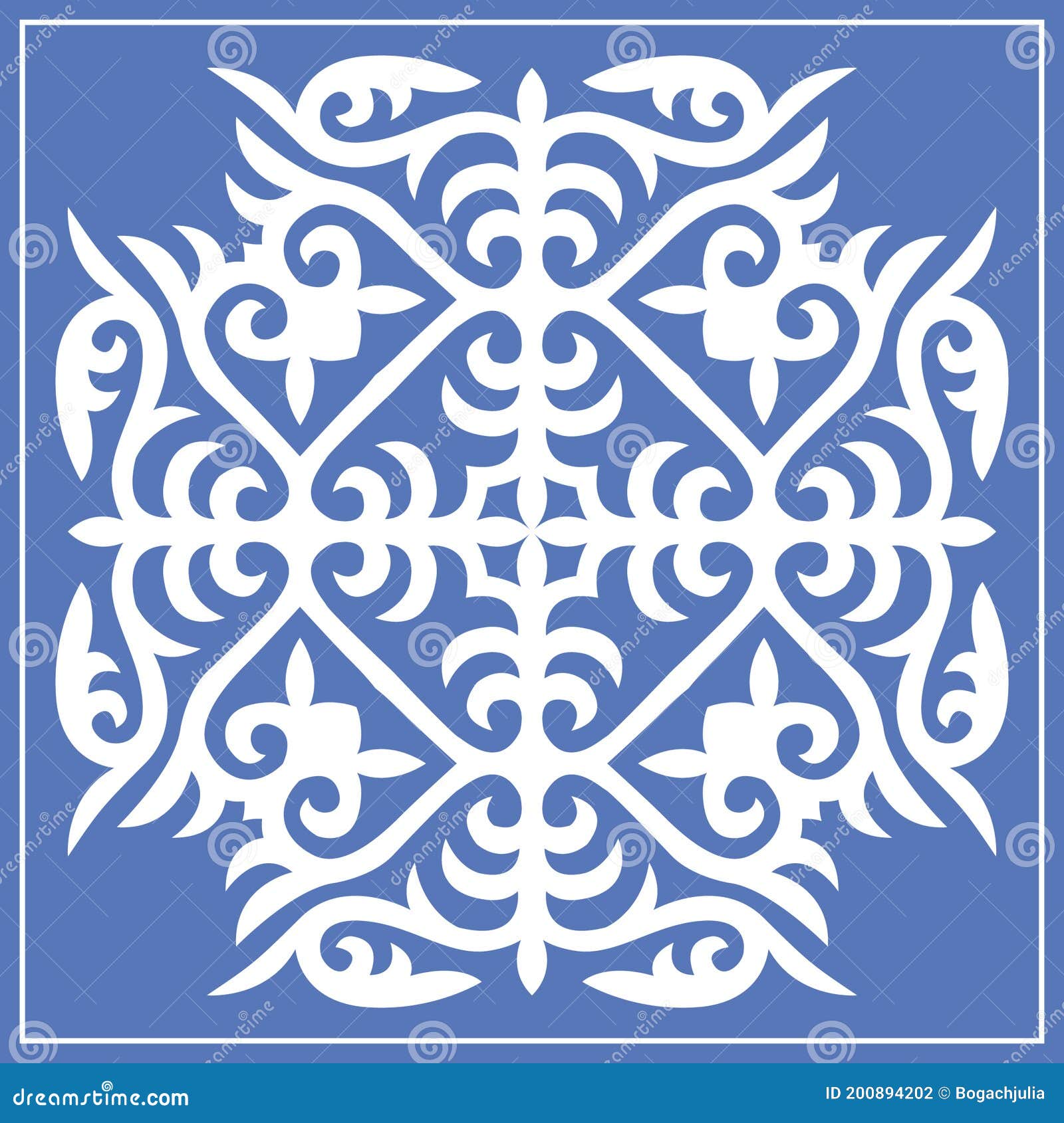 Decorative square Pattern stock vector. Illustration of ornament ...