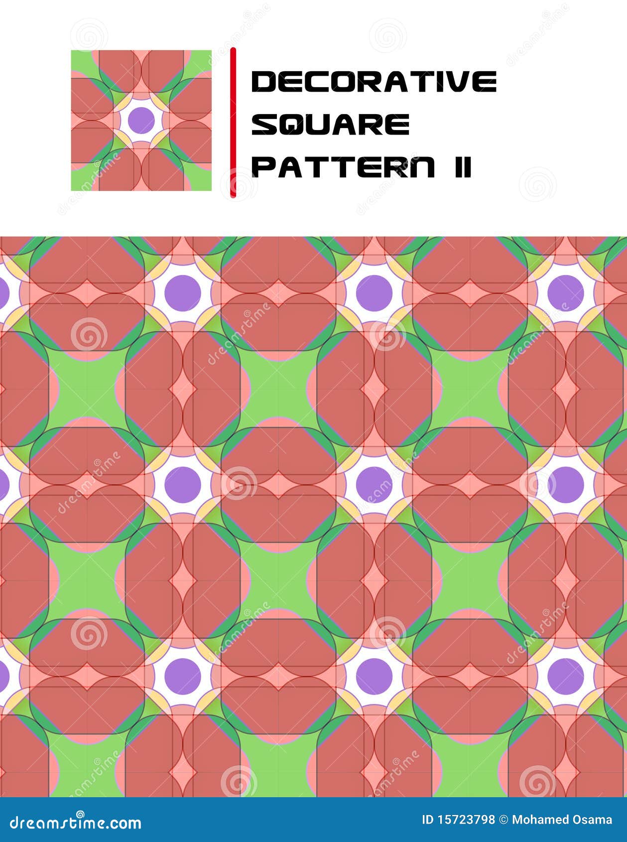 Decorative Square Pattern II Stock Illustration - Illustration of ...