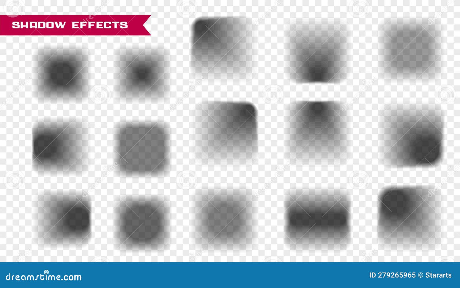 Decorative Square Shape Shadow Effect in Collection Stock Vector ...