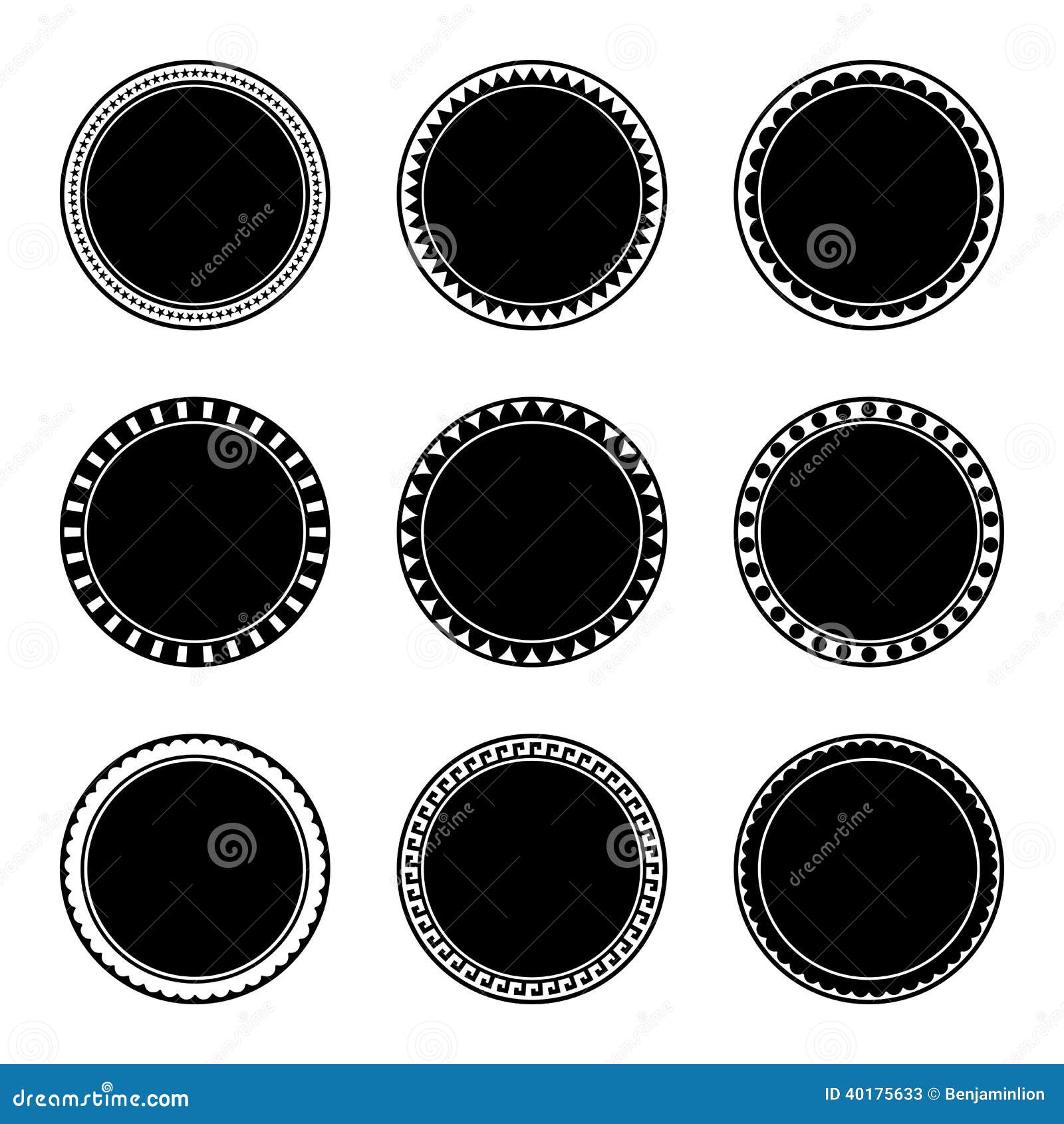 Decorative Stamp Set stock vector. Illustration of menu - 40175633