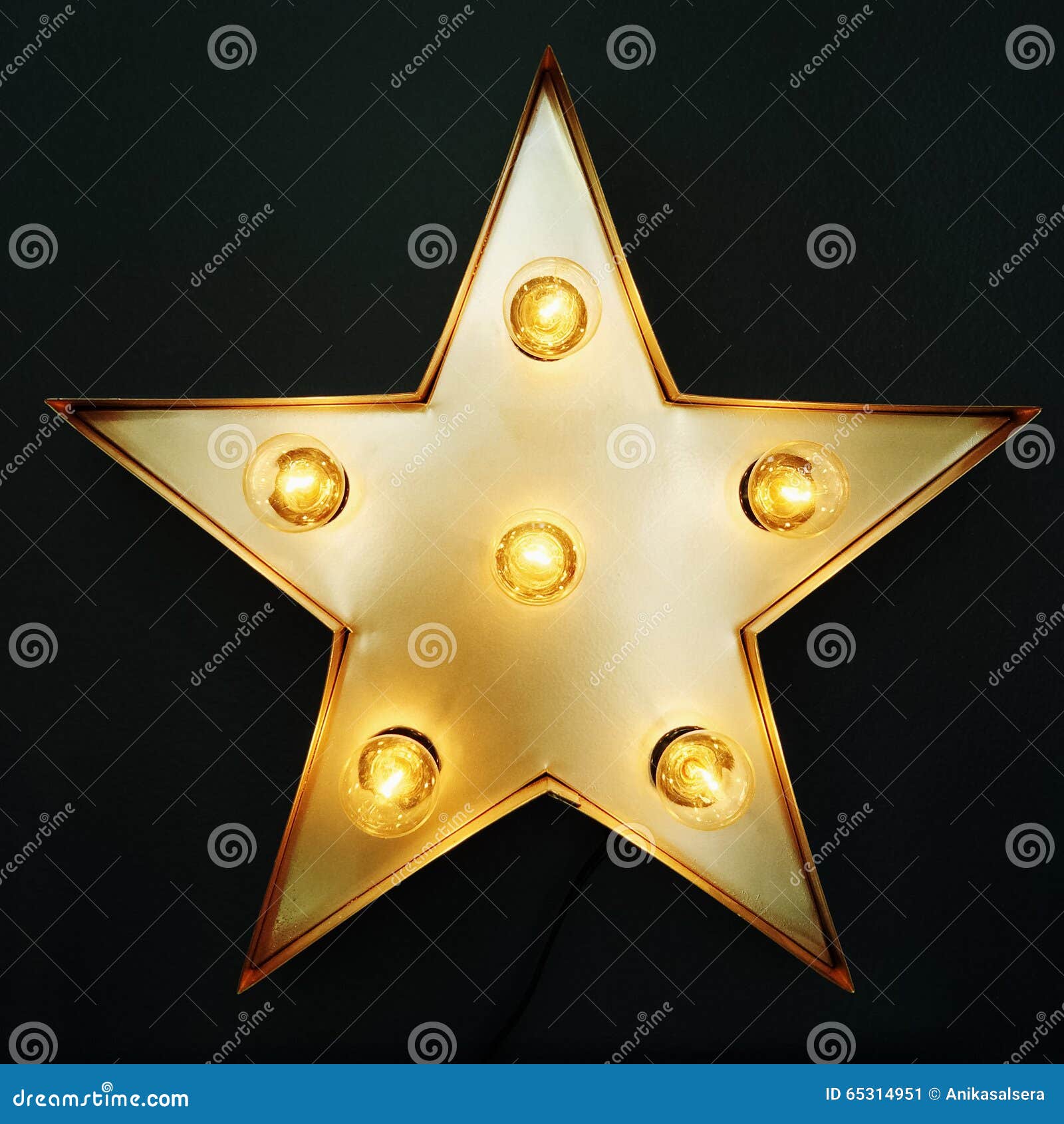 Decorative Star with Light Bulbs Stock Image - Image of decorative ...