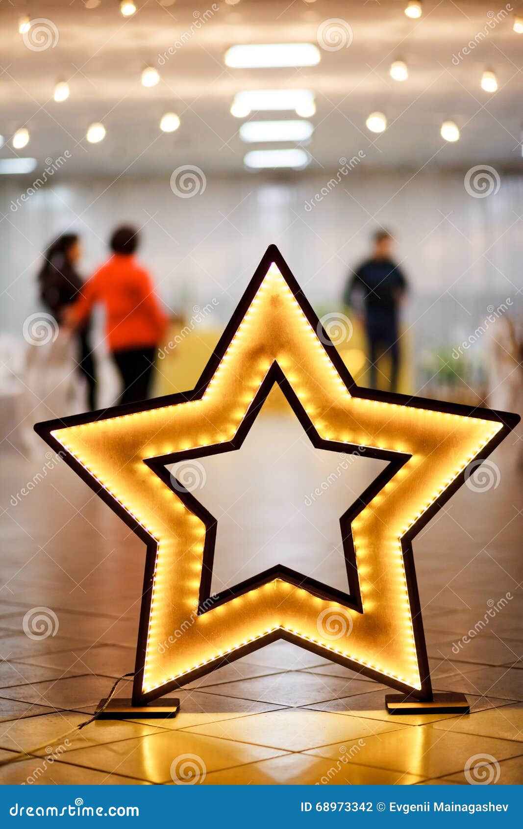 Decorative Star Made of Wood with LED Backlight on Floor Stock Photo ...