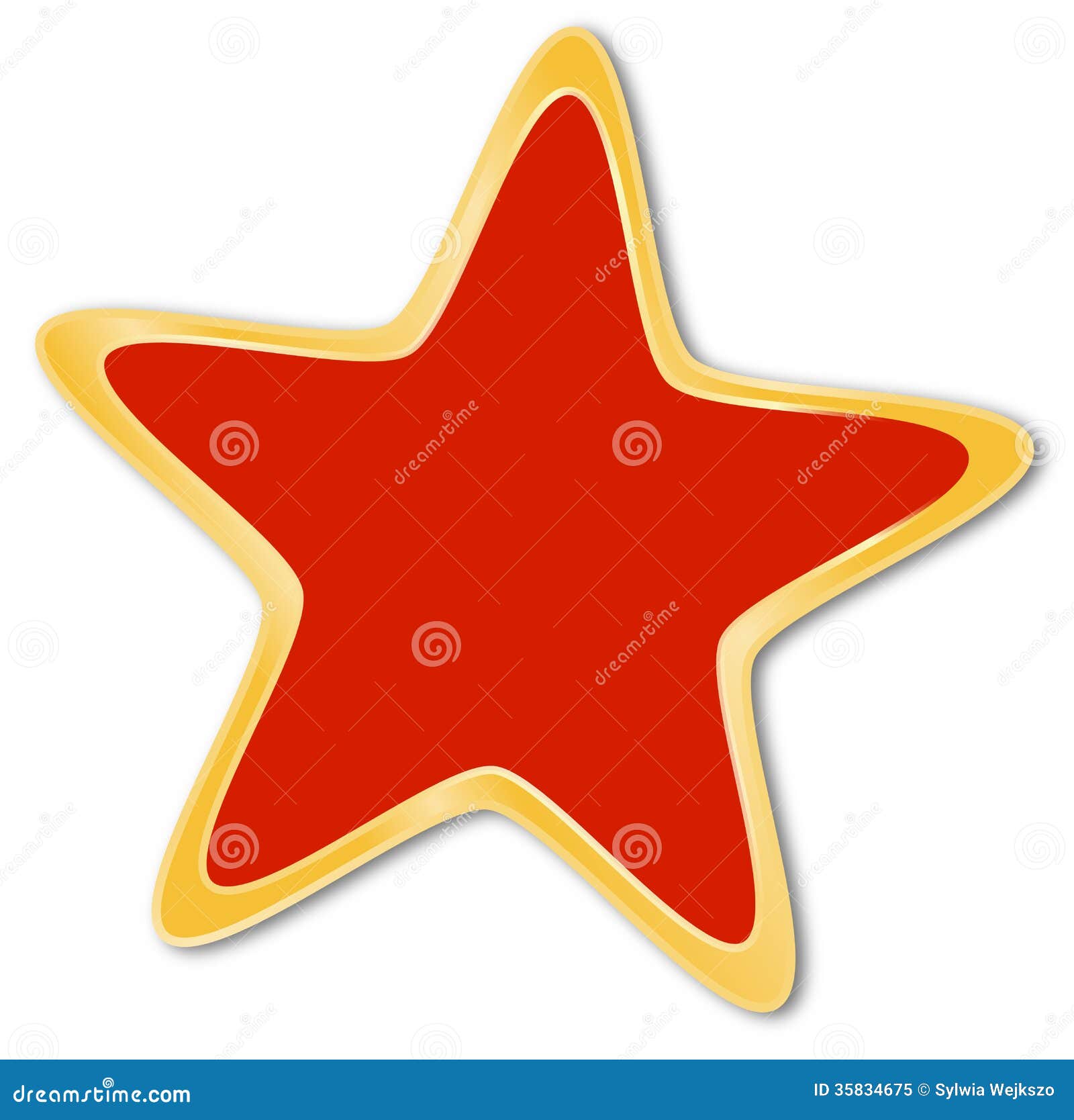 Decorative Star-shaped Frame Border With Stars And Curls Stock Image ...
