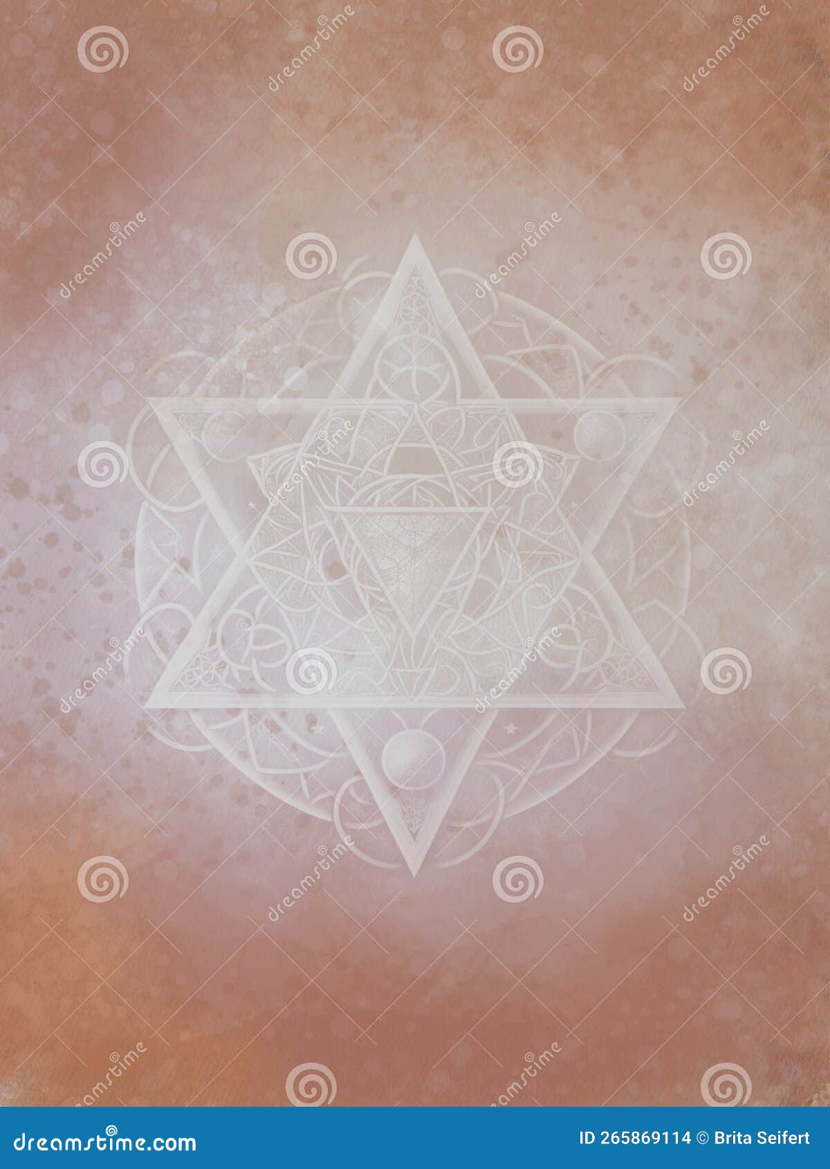 Decorative Star Symbol on Abstract Watercolor Background Stock ...