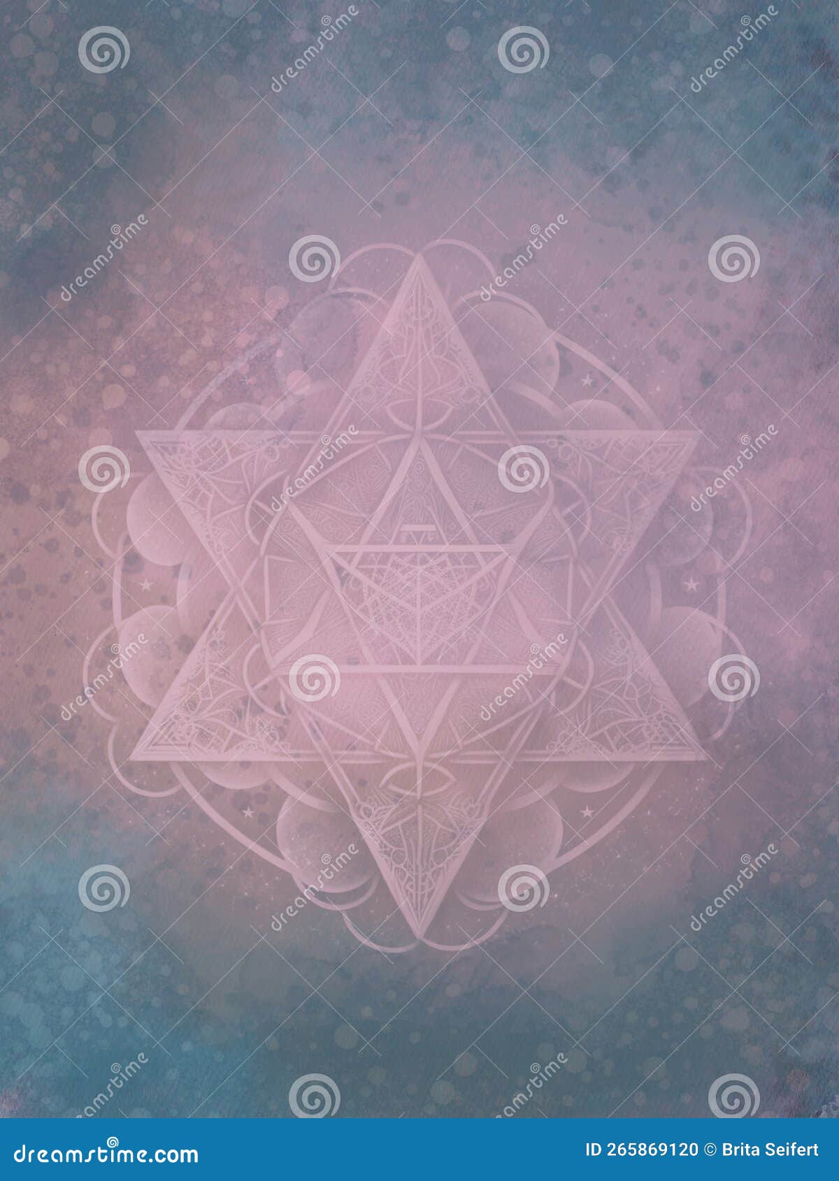 Decorative Star Symbol on Abstract Watercolor Background Stock ...