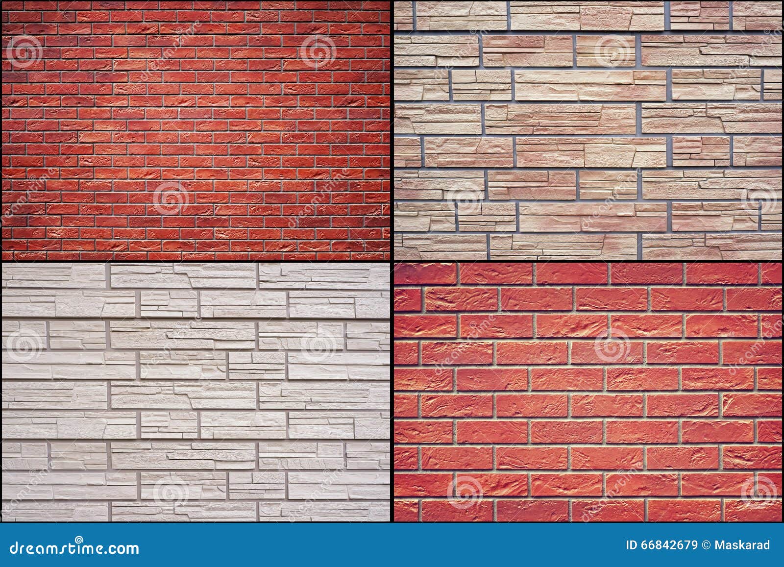 Decorative Stone Artificial Covering in the Form of Bricks. Stock Image ...