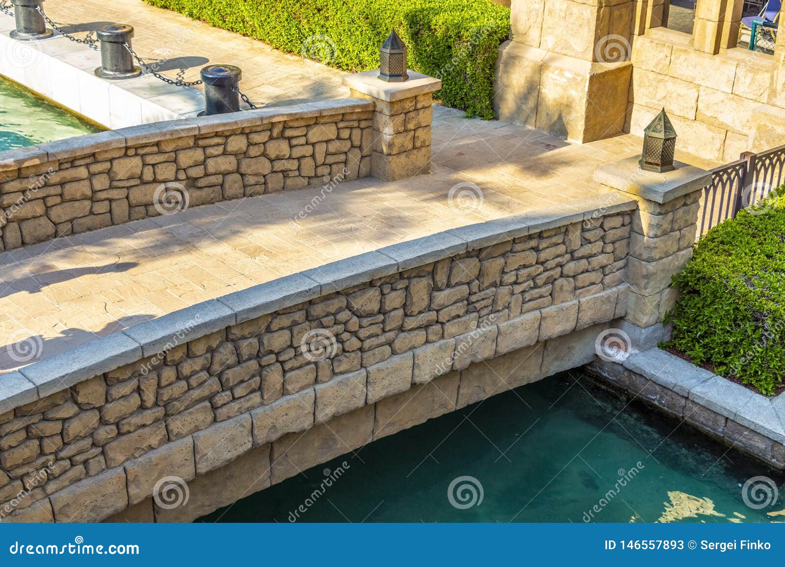 Decorative stone bridge stock image. Image of balustrade - 146557893