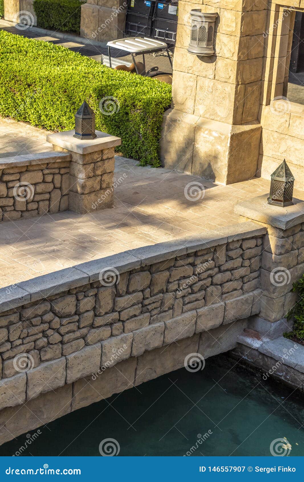Decorative stone bridge stock image. Image of exterior - 146557907