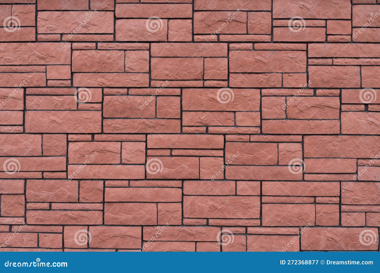 Decorative Stone in the Form of a Sharp Bumpy Red Tile. Stock Image ...