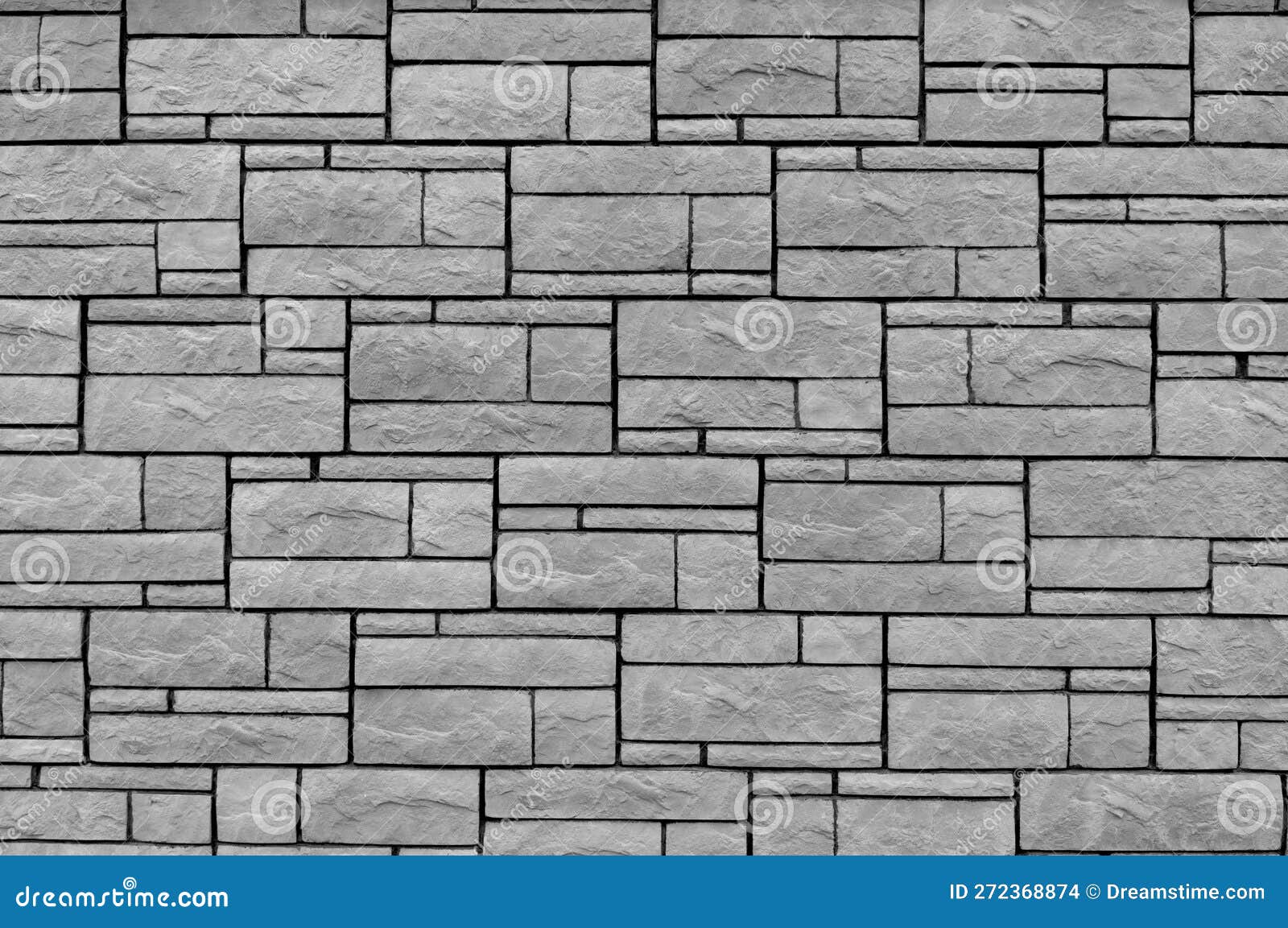 Decorative Stone in the Form of a Sharp Bumpy Tile in Black and White ...