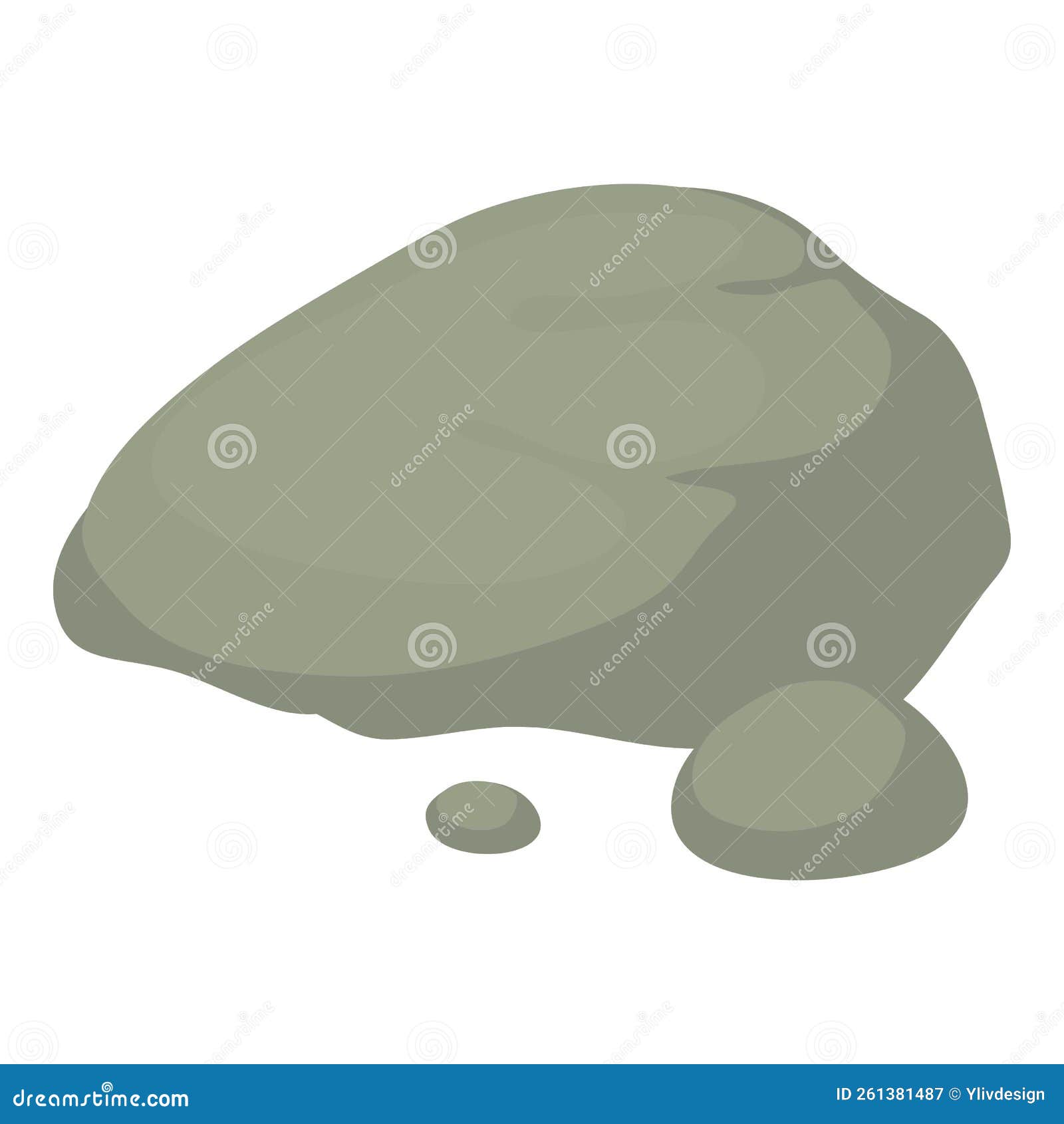 Decorative Stone Icon Isometric Vector. Large Gray Smooth Decorative ...