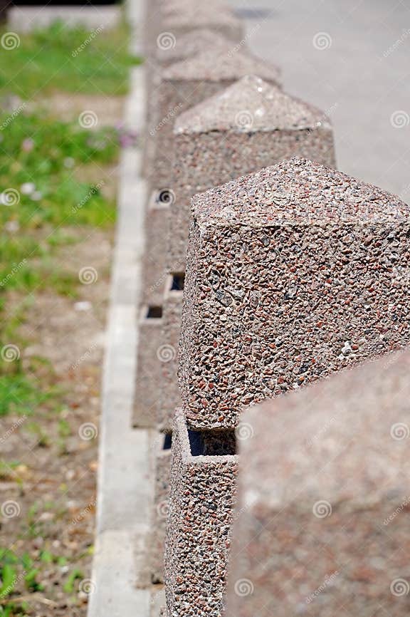 Decorative stone posts stock photo. Image of square - 224635926