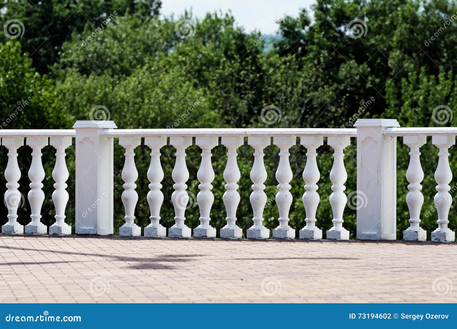 Decorative stone railing. stock photo. Image of border - 73194602