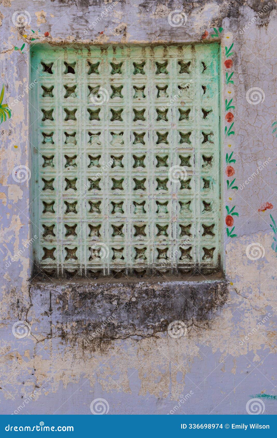 Decorative Stone Screen on a Garden Wall Stock Photo - Image of urban ...