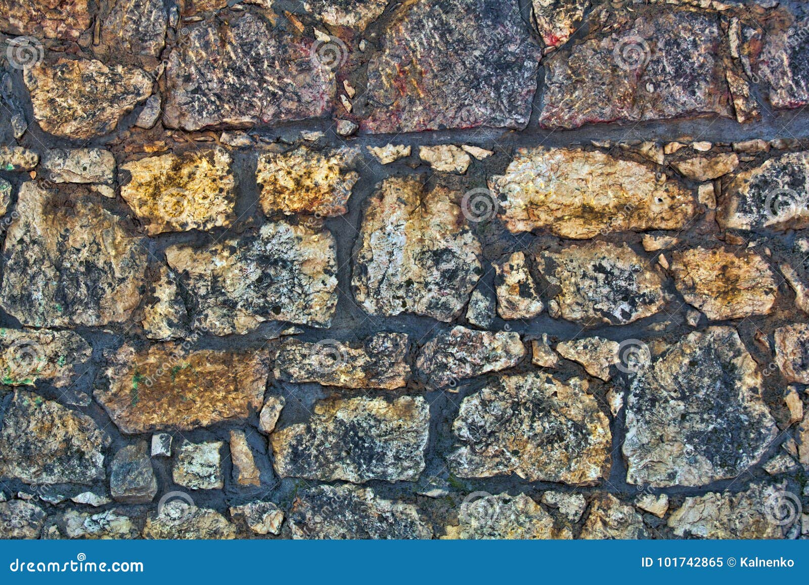 Decorative Stone Wall for a Background Stock Image - Image of brown ...