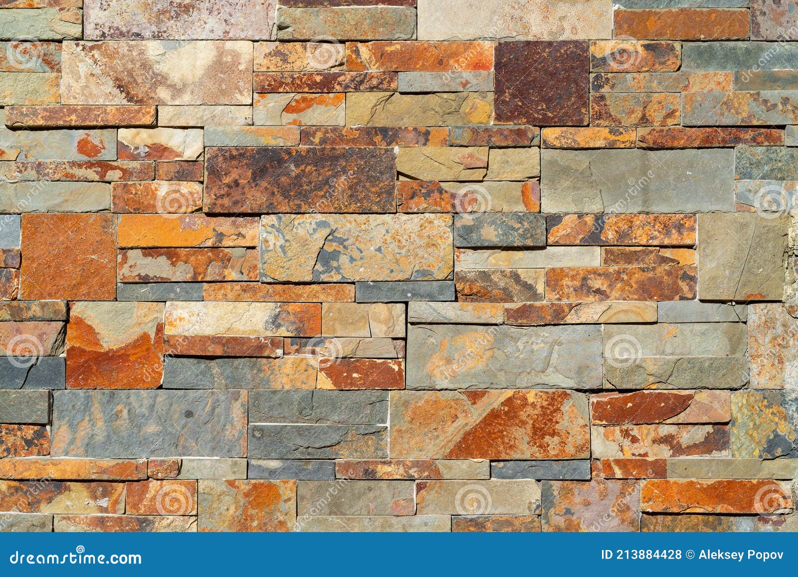 Decorative Stone on the Wall of a Modern House. Stock Photo - Image of ...