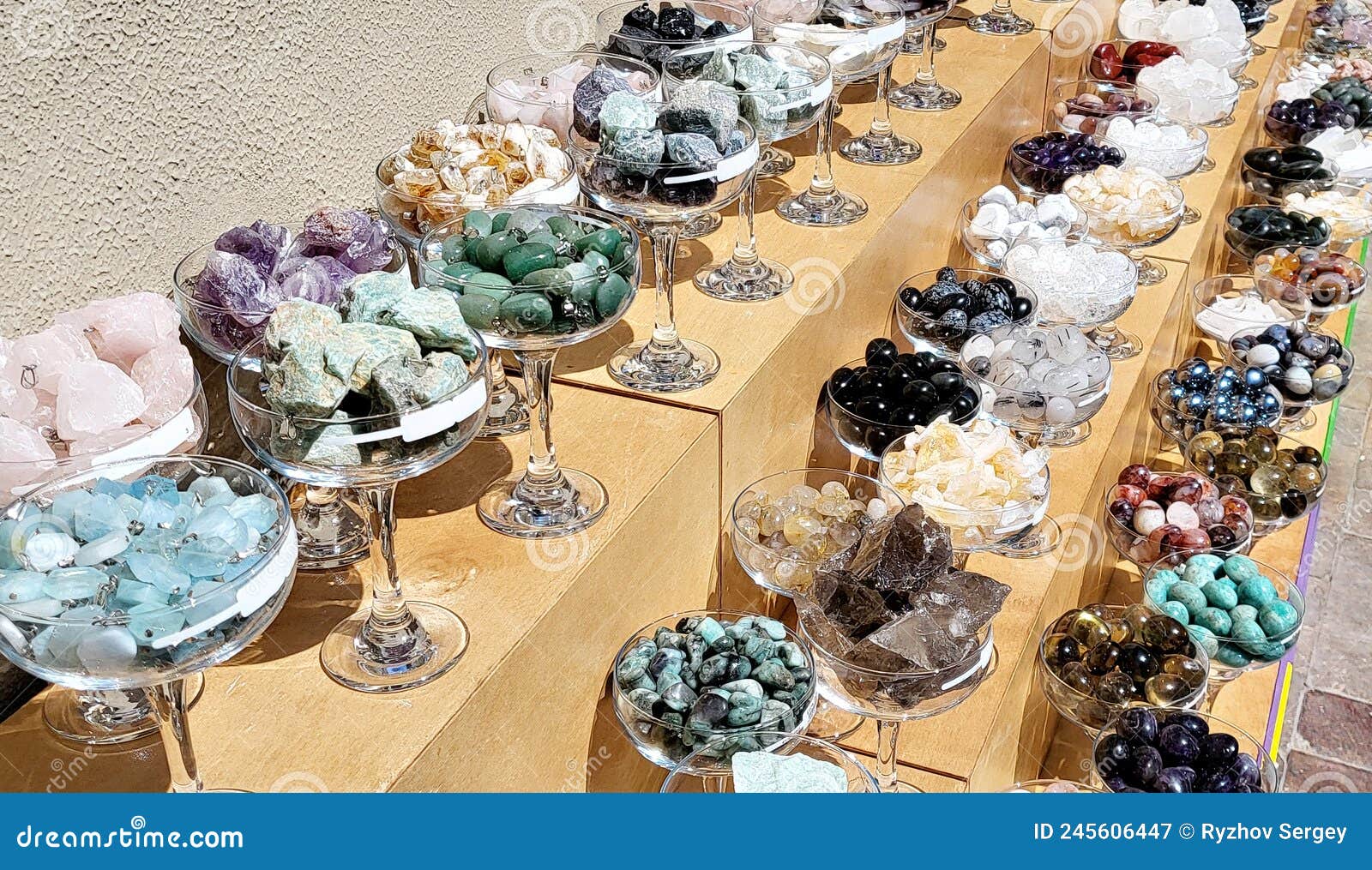 Decorative stones in store stock image. Image of background - 245606447