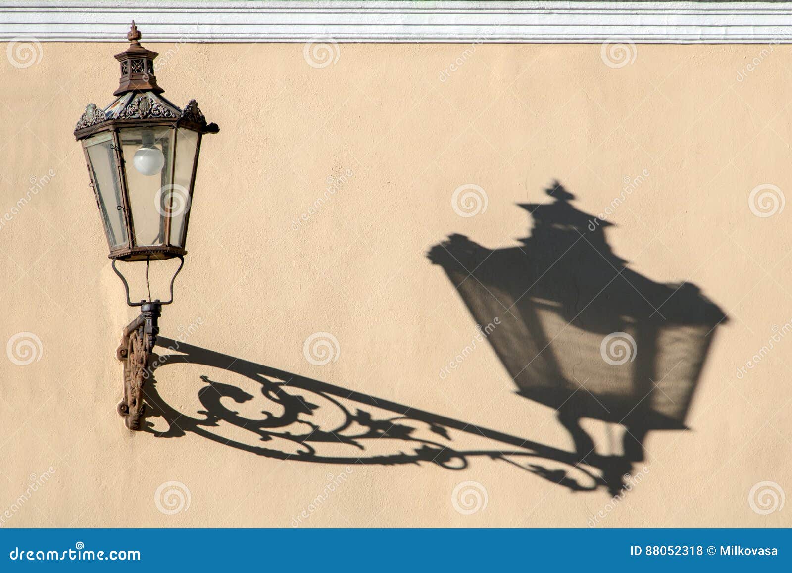 Decorative street lamp stock photo. Image of steel, exterior - 88052318