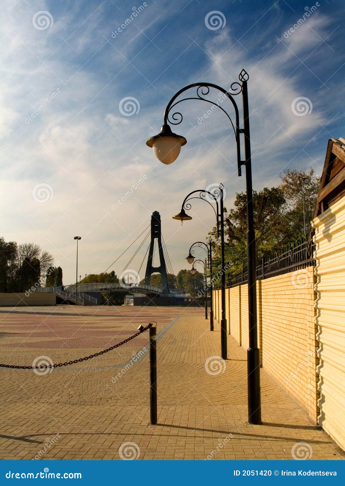 Decorative Street Lamps stock photo. Image of fence, lamp - 2051420