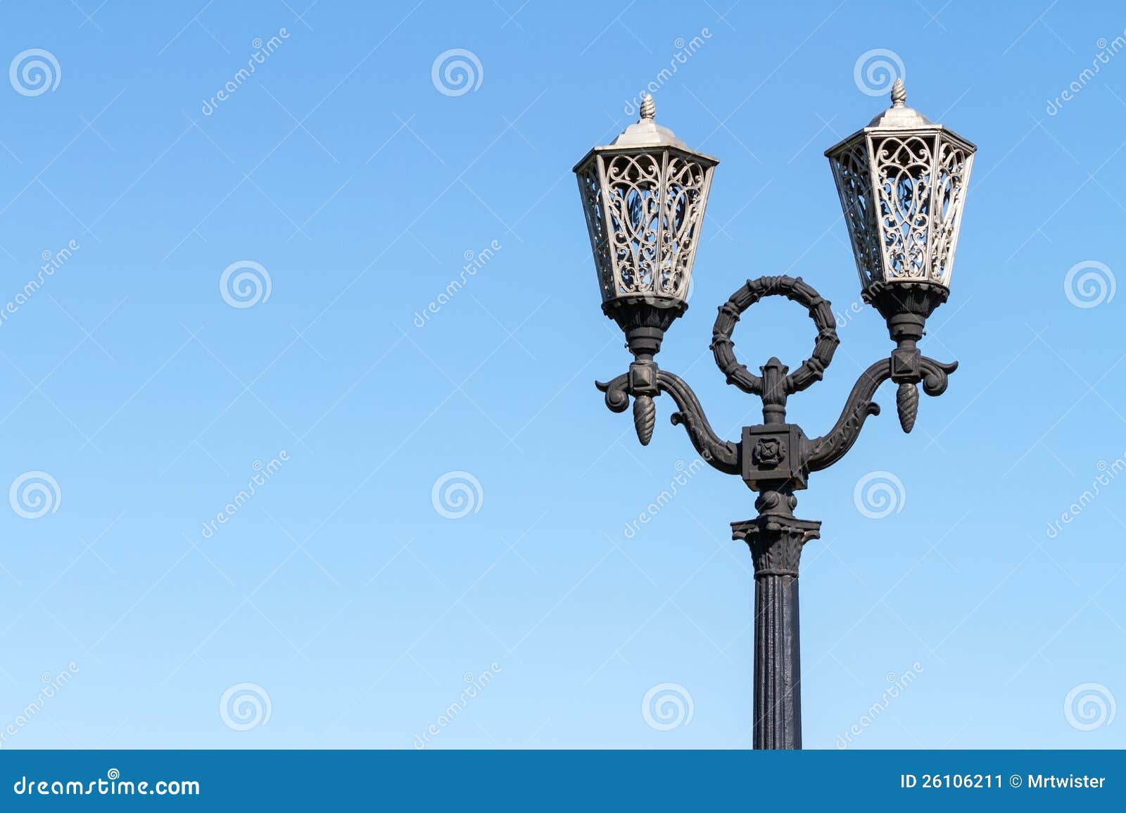 Decorative street light stock image. Image of classic - 26106211