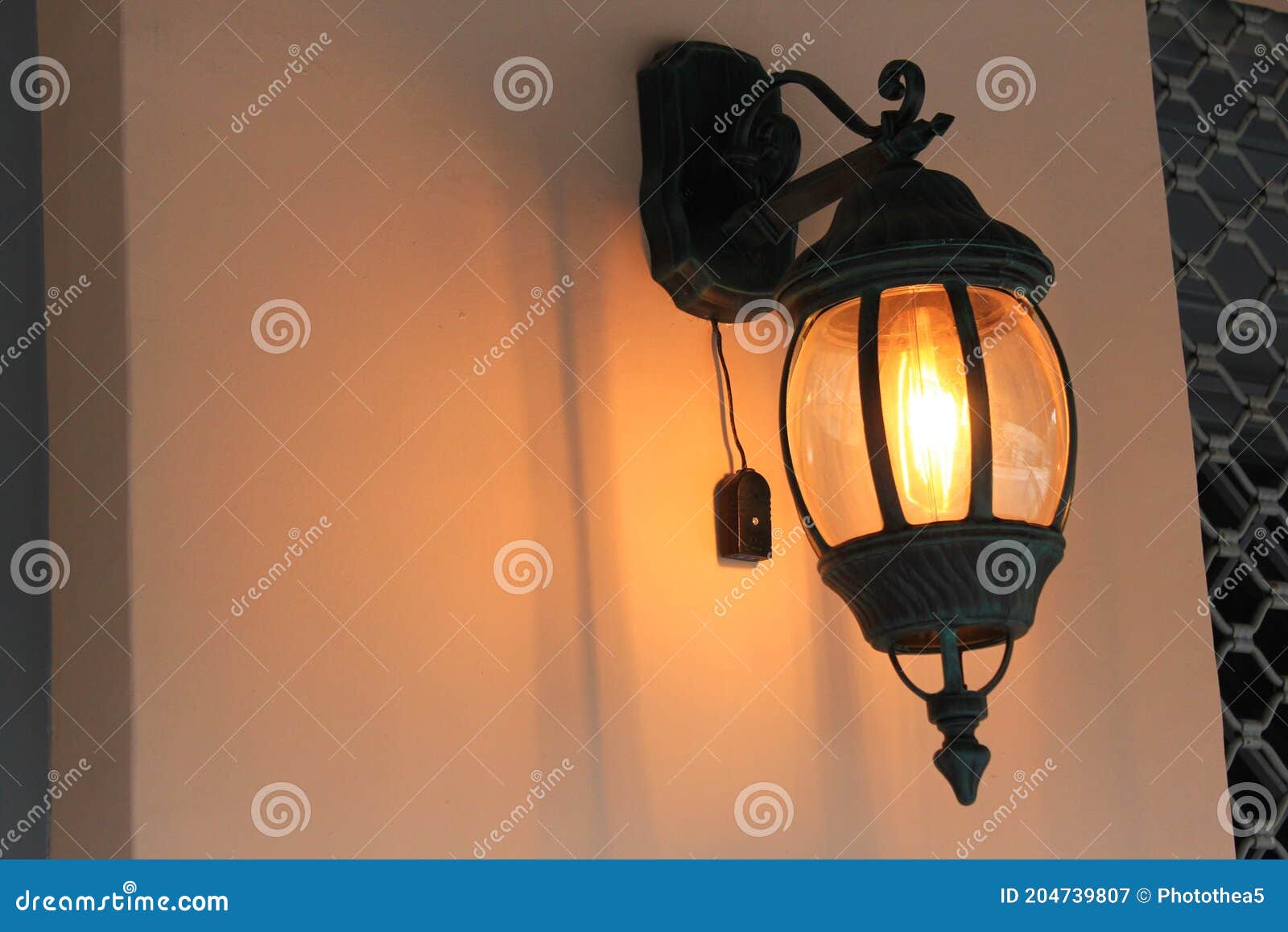 Decorative street light stock image. Image of greece - 204739807