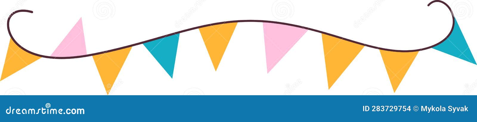 Decorative Stripe with Flags Stock Vector - Illustration of american ...