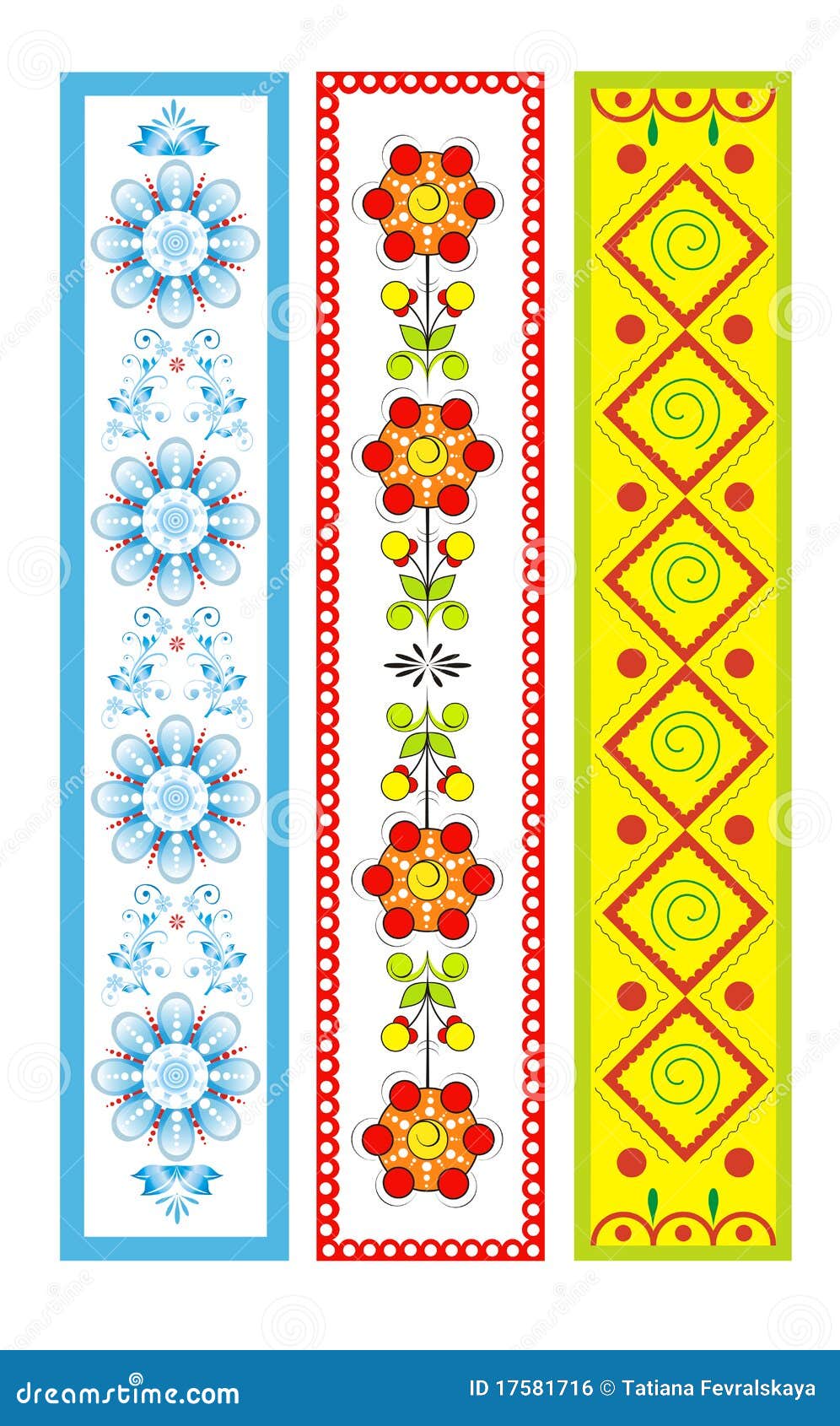 Decorative strips stock vector. Illustration of flower - 17581716