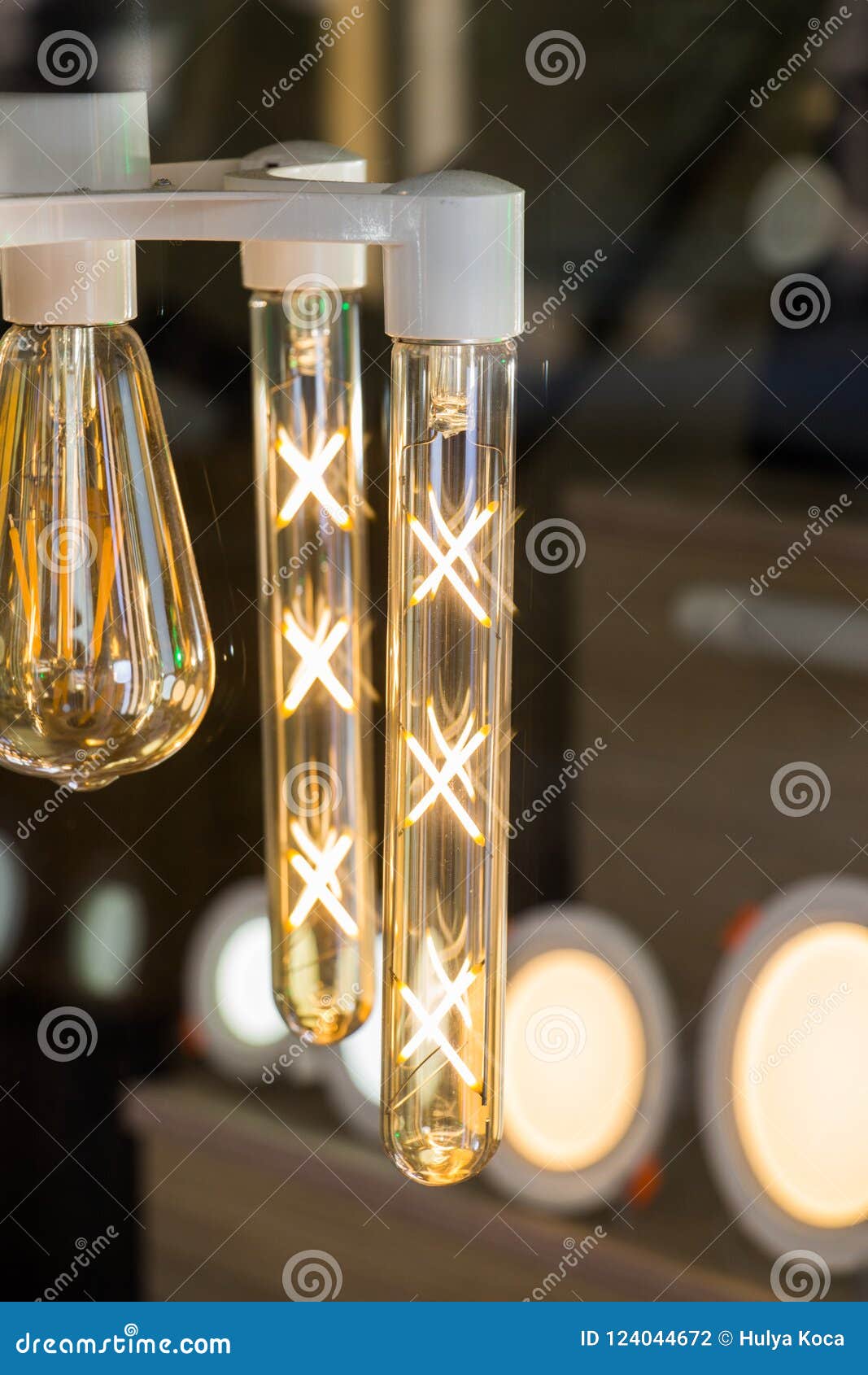 Decorative Style Filament Light Bulbs Stock Photo - Image of interior ...