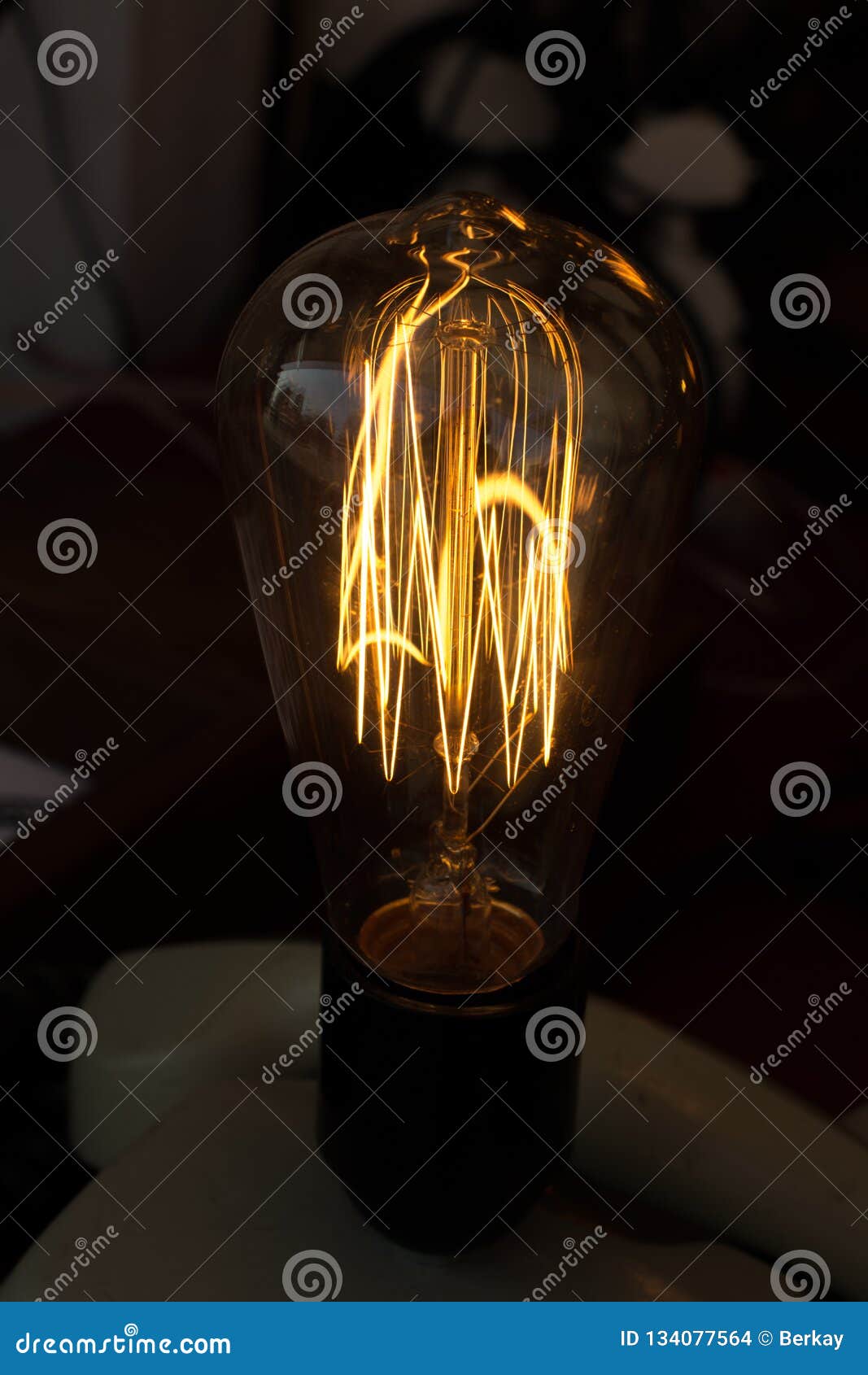 Decorative Style Filament Light Bulbs Stock Photo - Image of interior ...