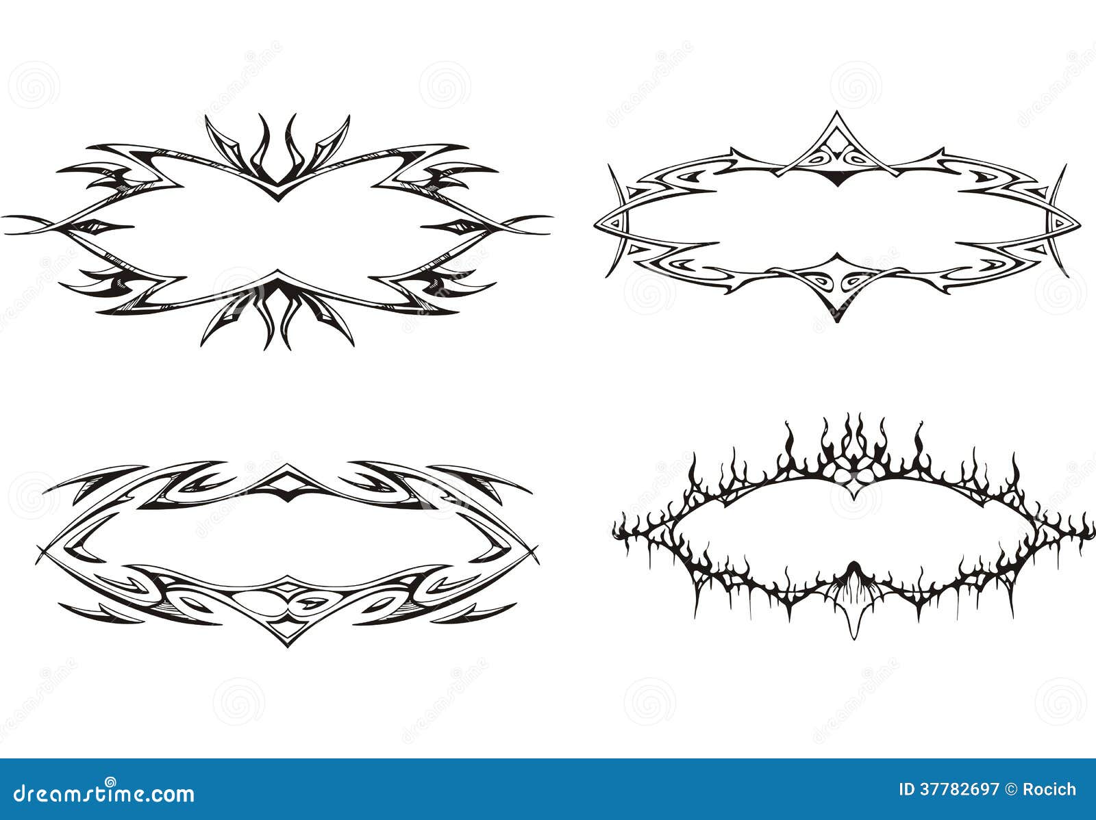 Decorative stylized frames stock vector. Illustration of stylized ...