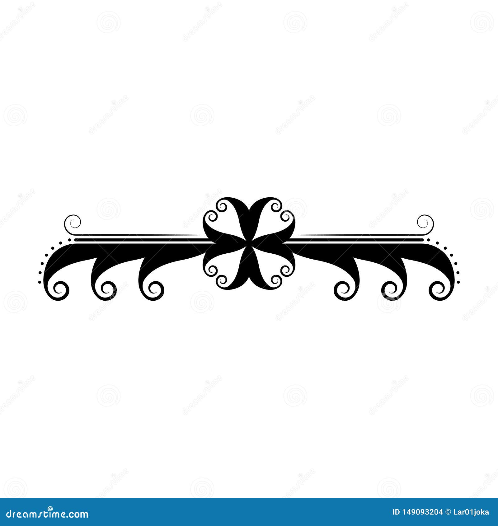 Decorative Swirl Border Ornament - Vector Stock Vector - Illustration ...
