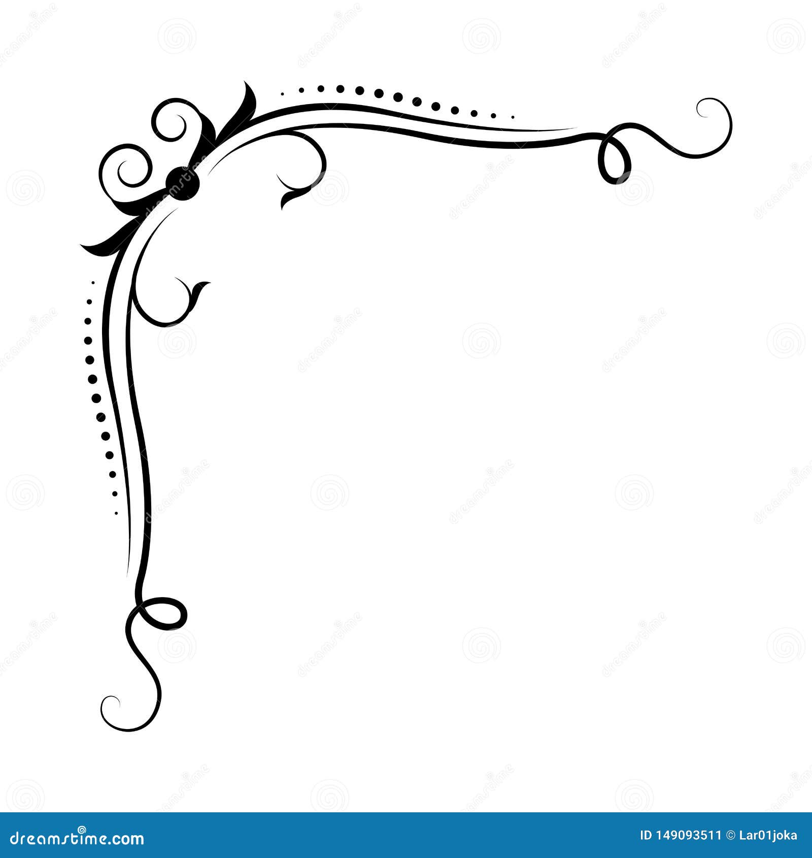 Simple Swirl Corner Borders