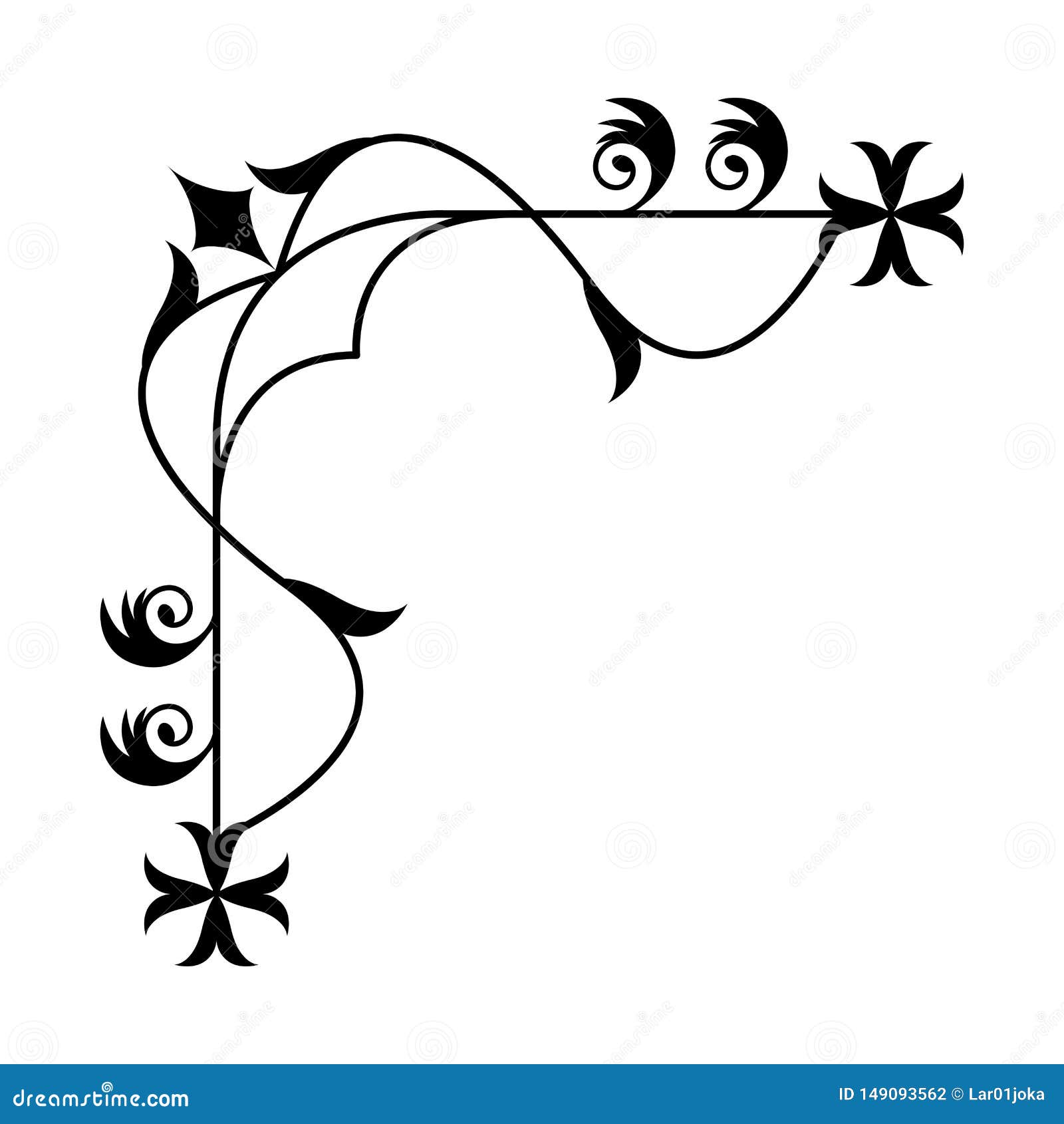 Decorative Swirl Border Ornament - Vector Stock Vector - Illustration ...