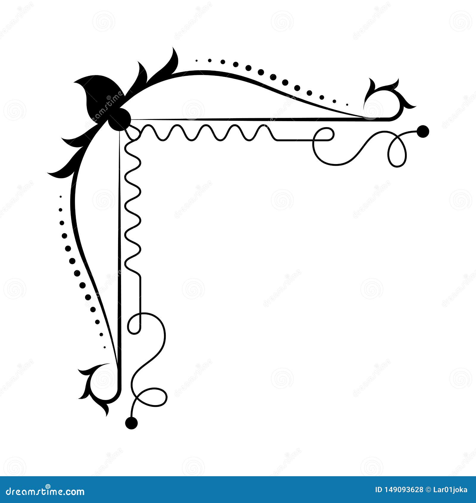 Decorative Swirl Border Ornament - Vector Stock Vector - Illustration ...