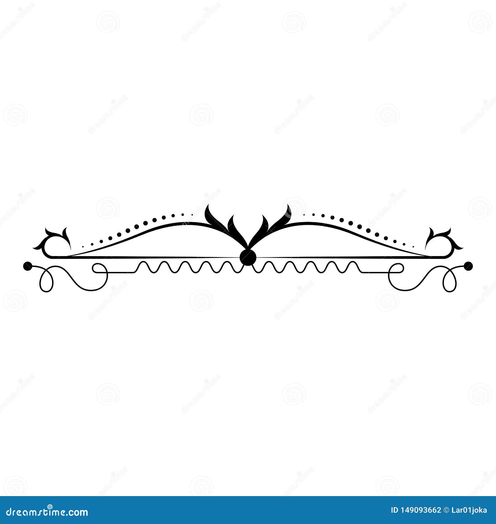 Decorative Swirl Border Ornament - Vector Stock Vector - Illustration ...