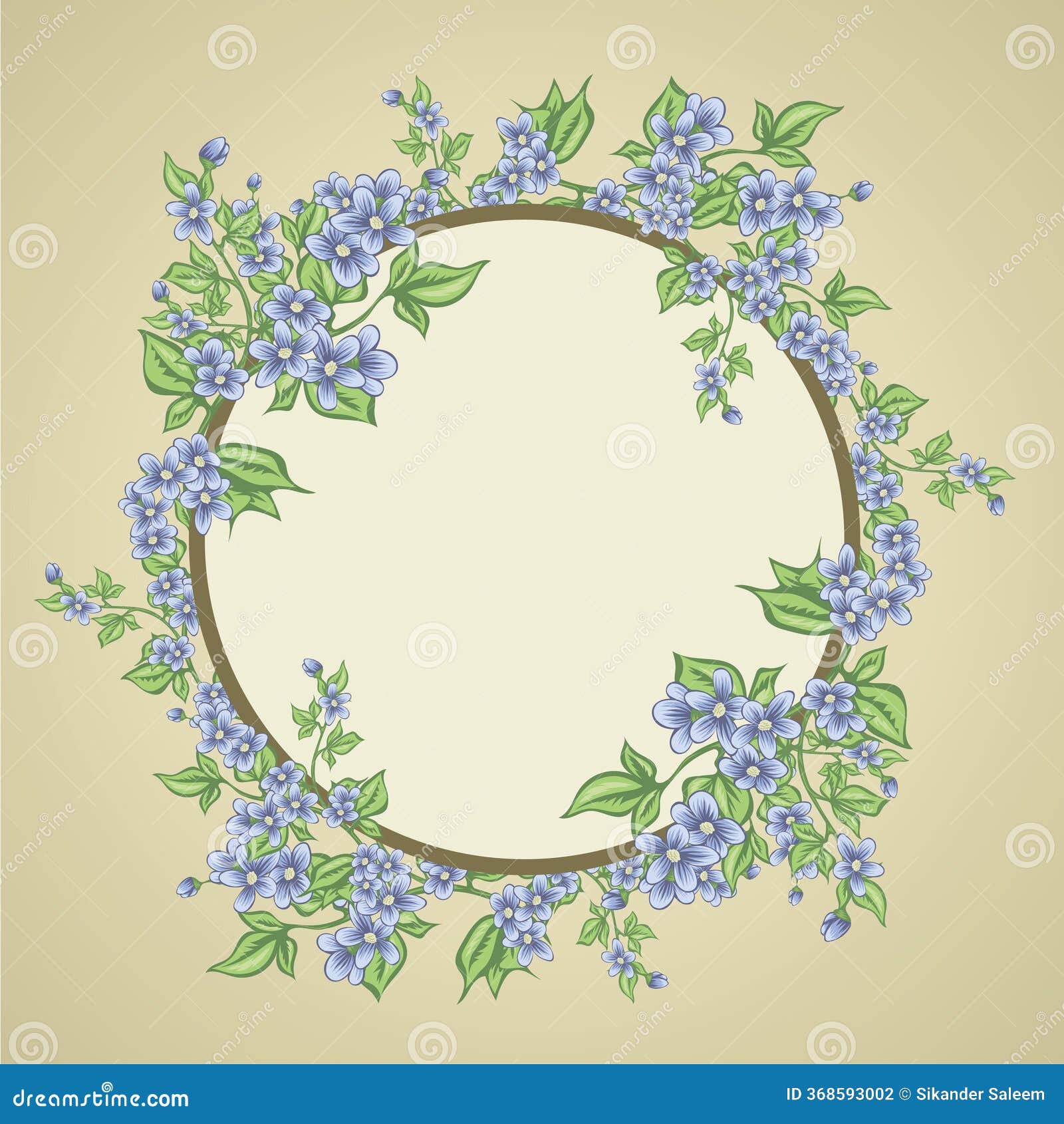 Swirl Flower Border Vector Illustration | CartoonDealer.com #39234846