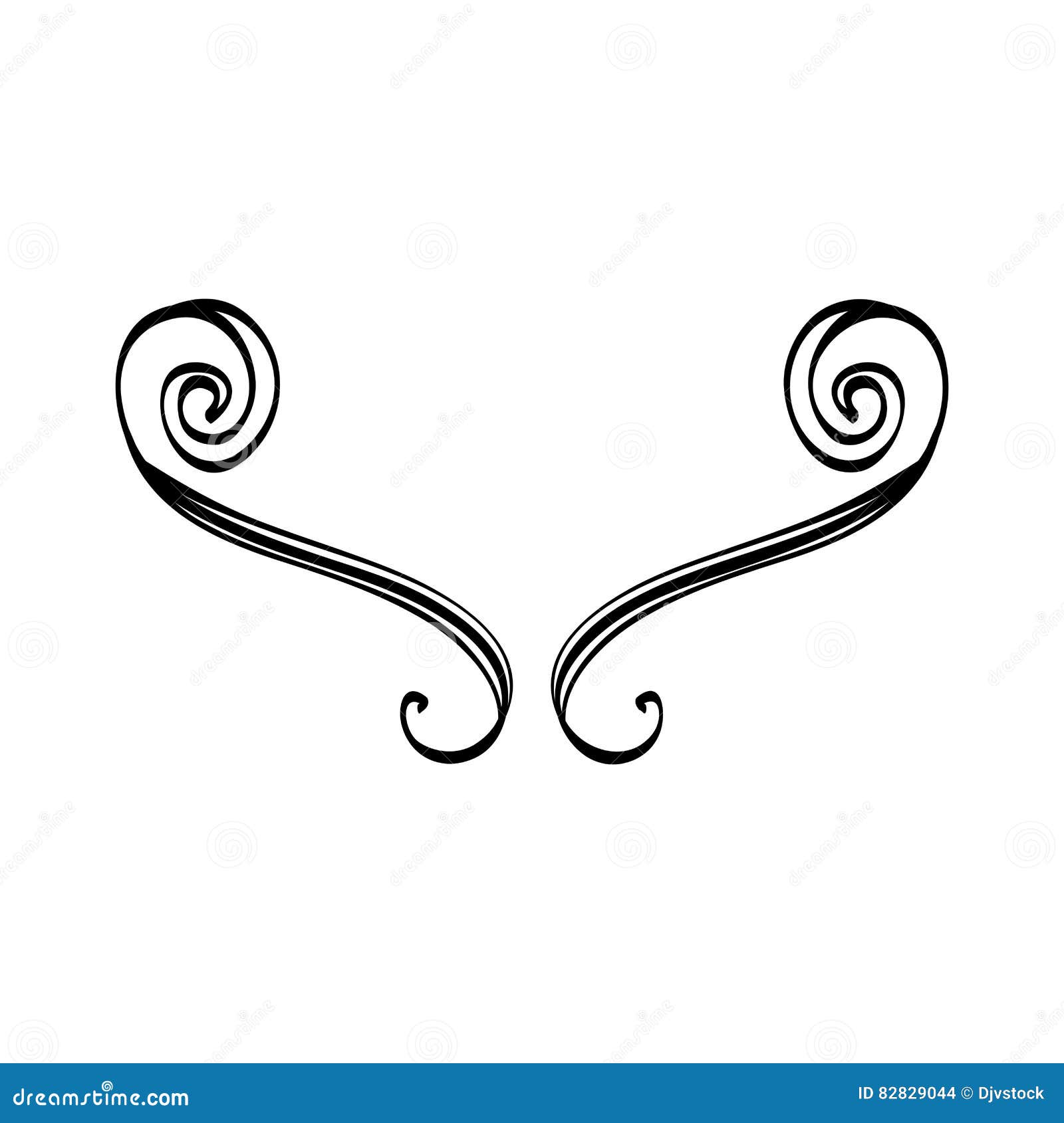 Decorative swirl line stock illustration. Illustration of swirl - 82829044