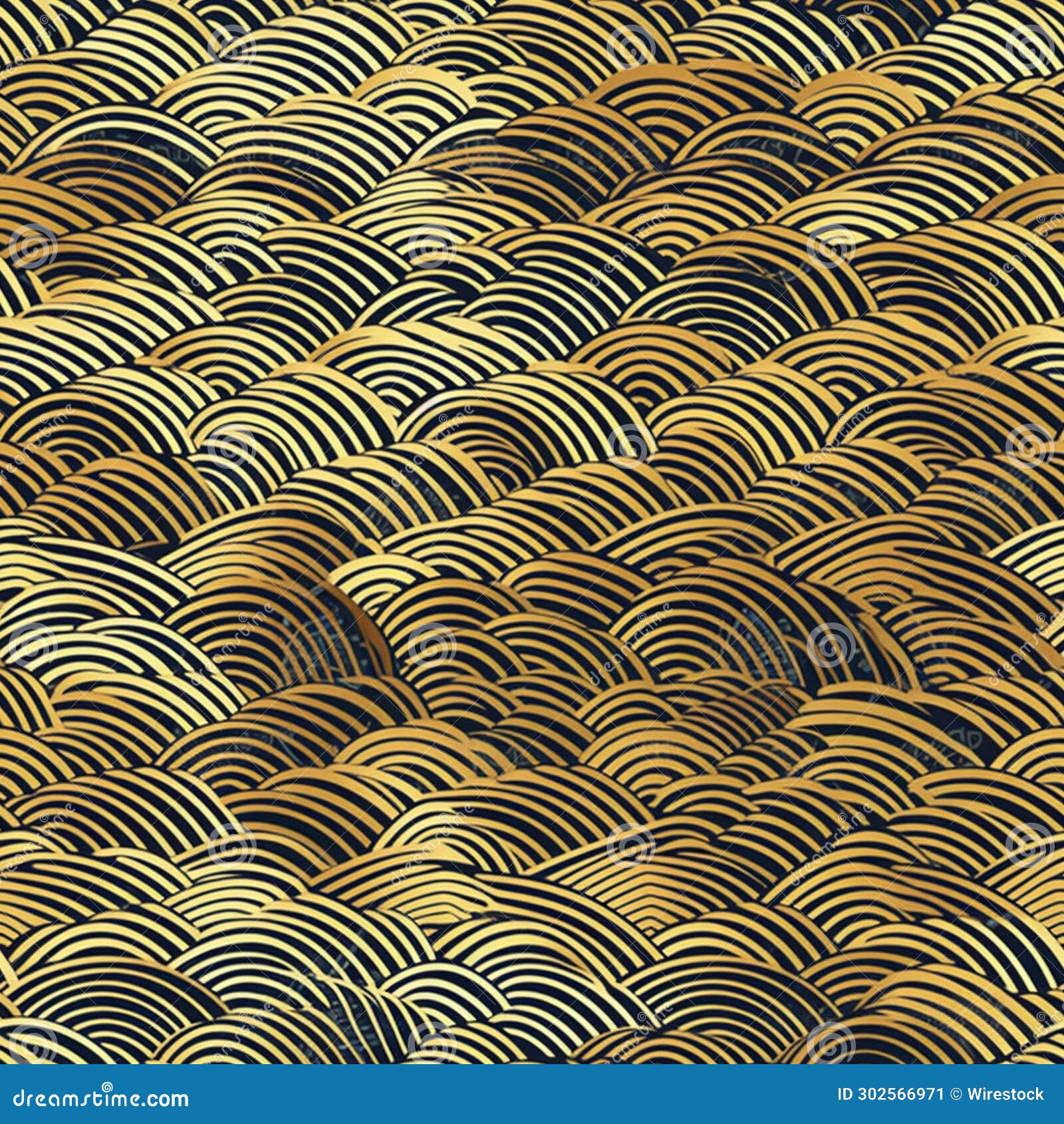 Decorative Swirl Pattern in Shades of Black and Gold. AI-generated ...