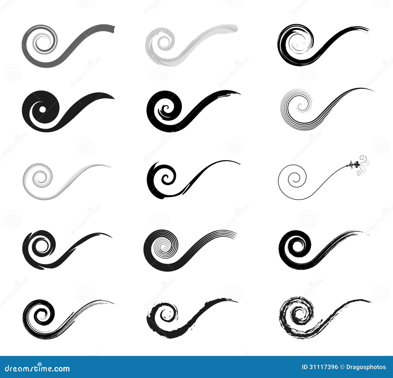 Decorative swirl pattern stock vector. Illustration of artistic - 31117396