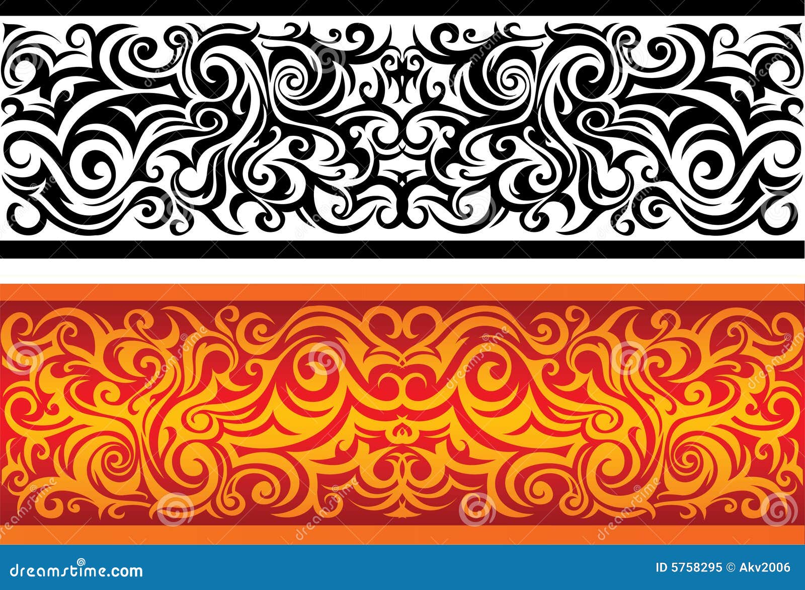 Decorative swirls stock vector. Illustration of pattern - 5758295
