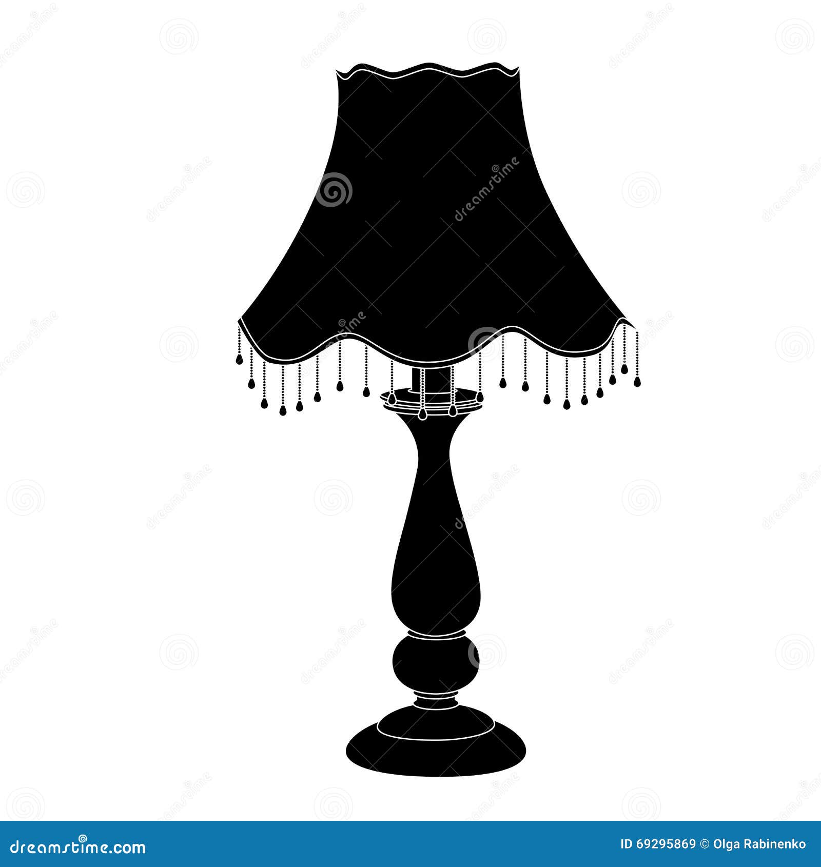Decorative table lamp stock vector. Illustration of decorative - 69295869