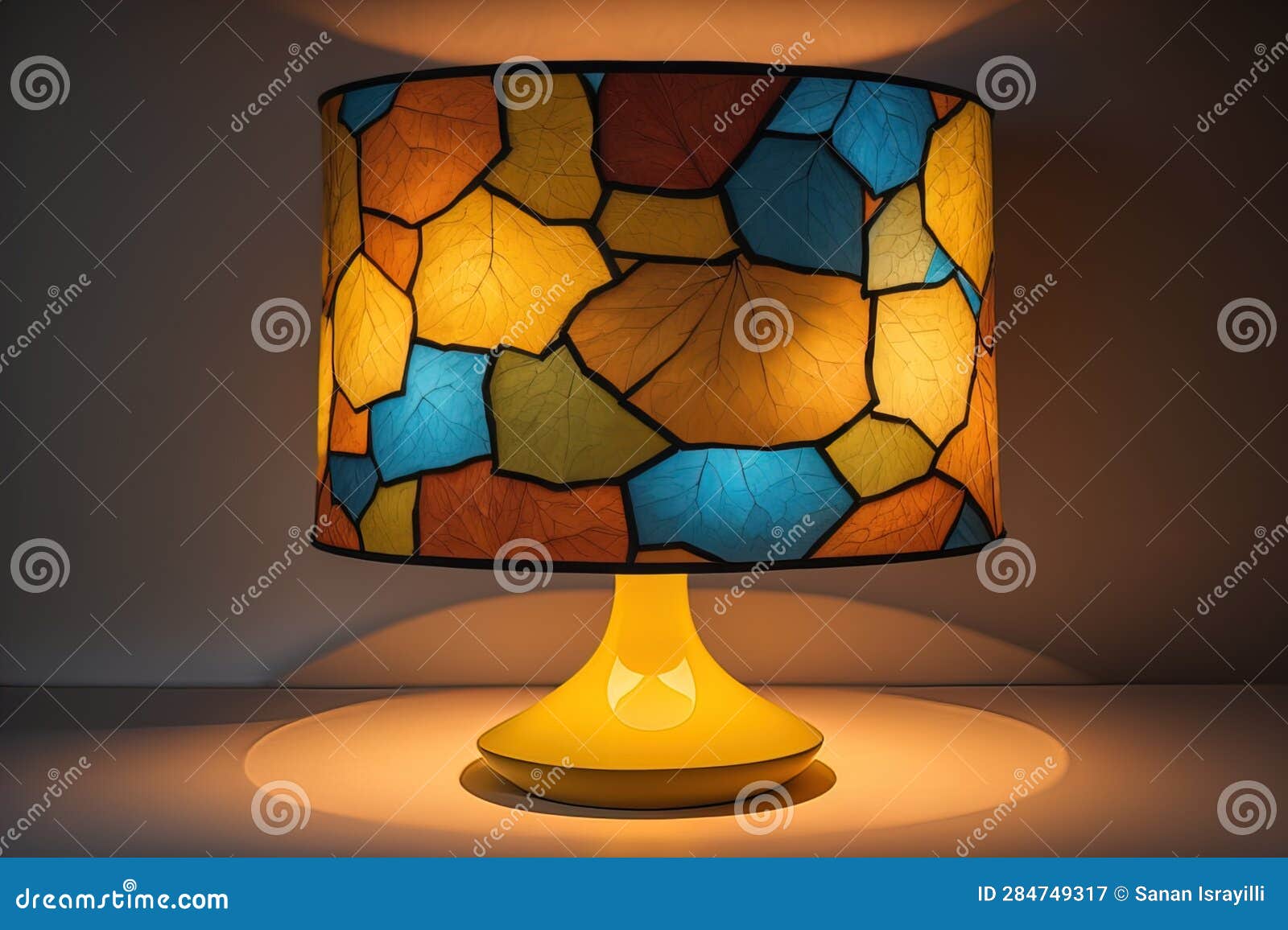 Decorative Table Lamp on Solid Color Background. Ai Generative Stock ...