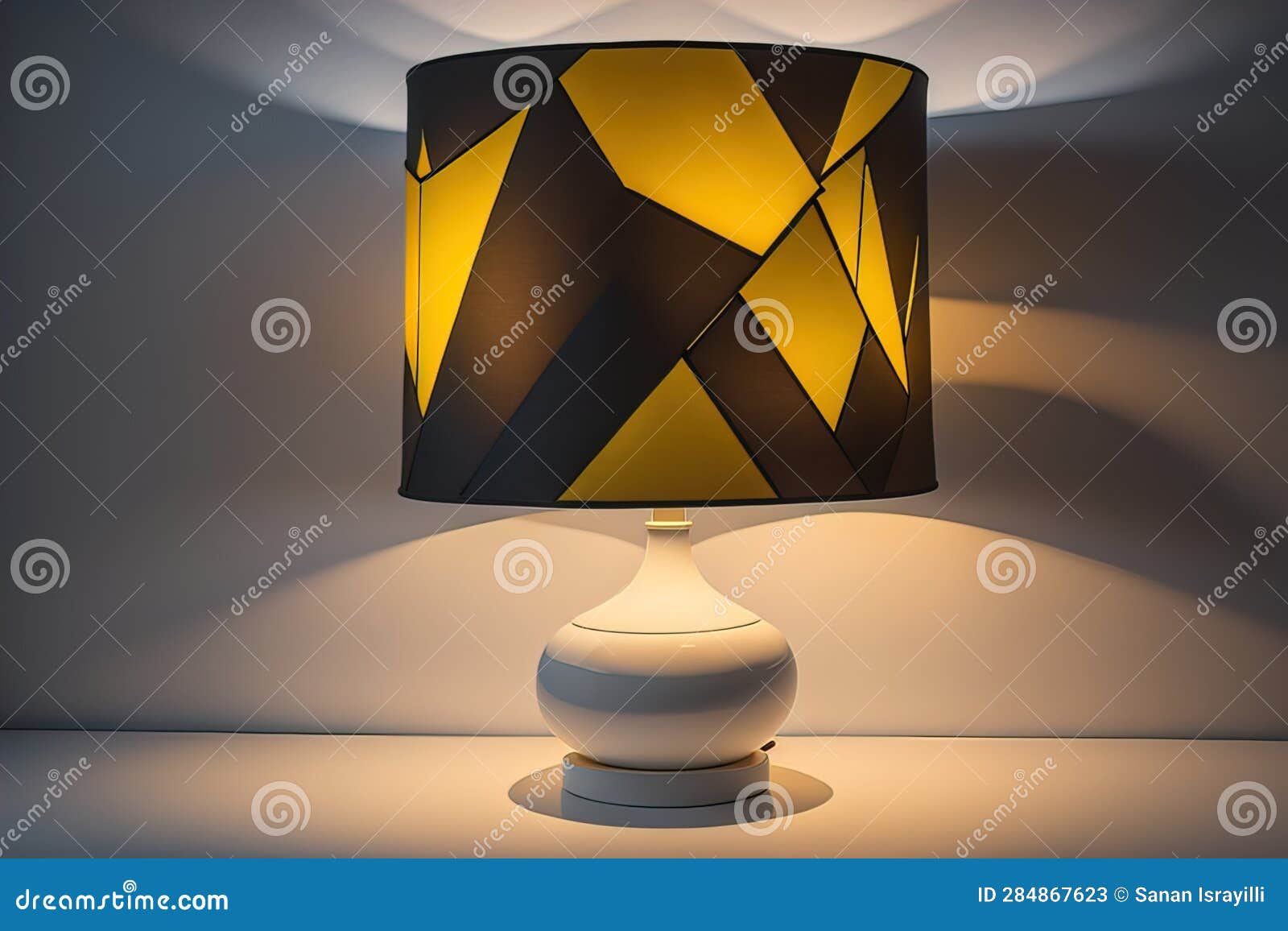 Decorative Table Lamp on Solid Color Background. Ai Generative Stock ...
